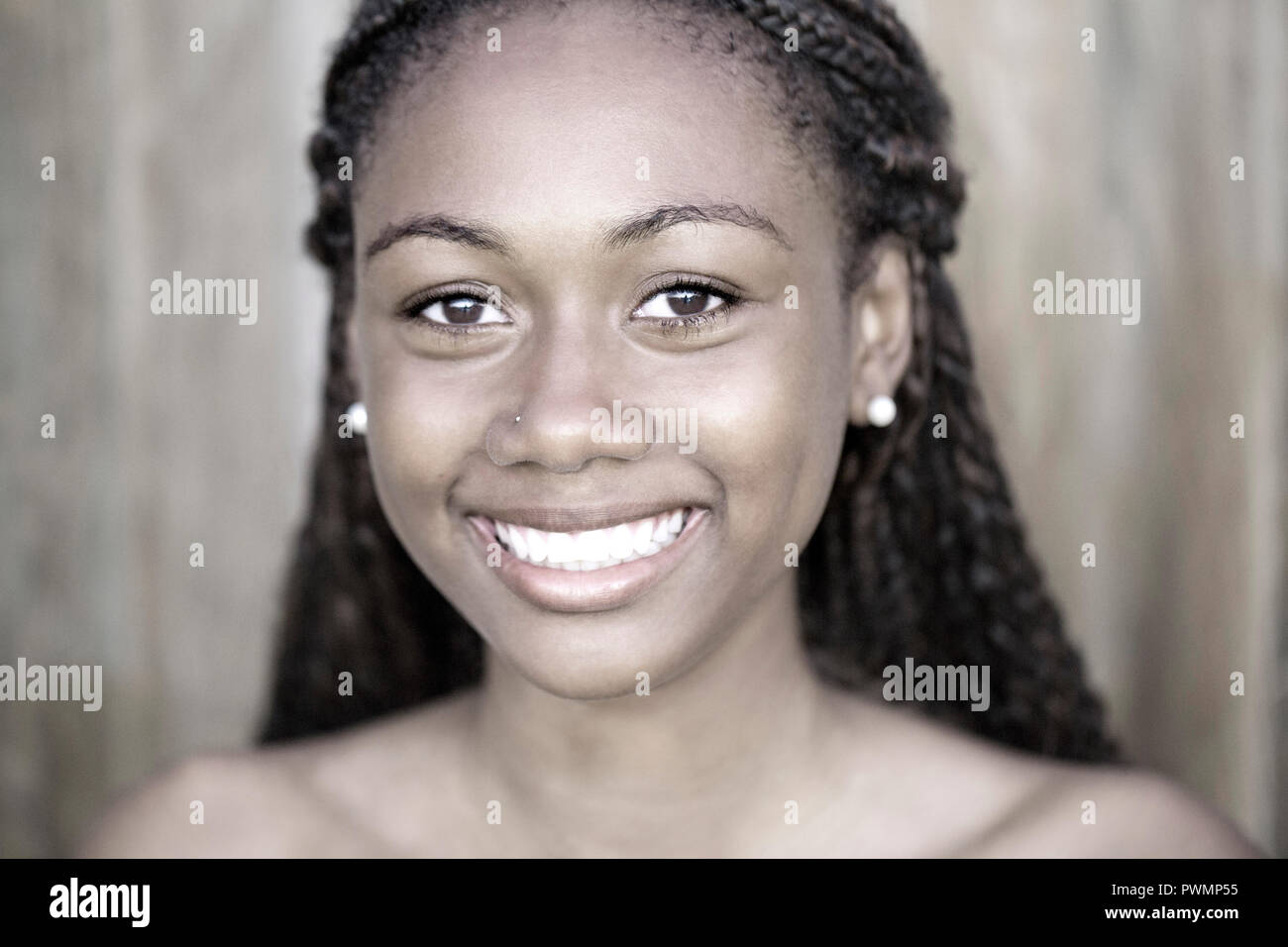 Portrait of a beautiful smiling Martinican girl Stock Photo - Alamy