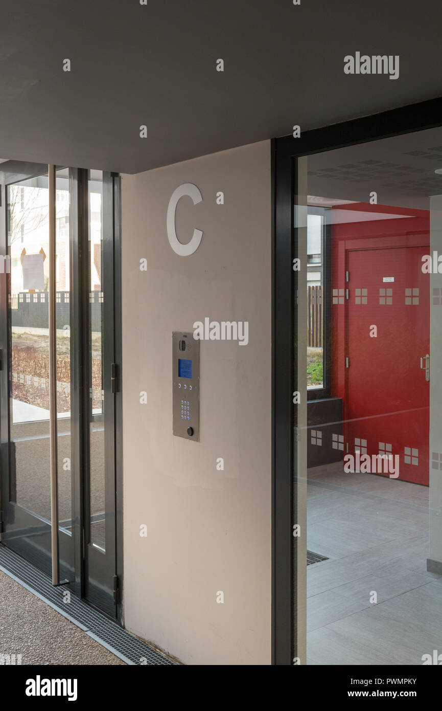 Entrance from a new building Stock Photo - Alamy