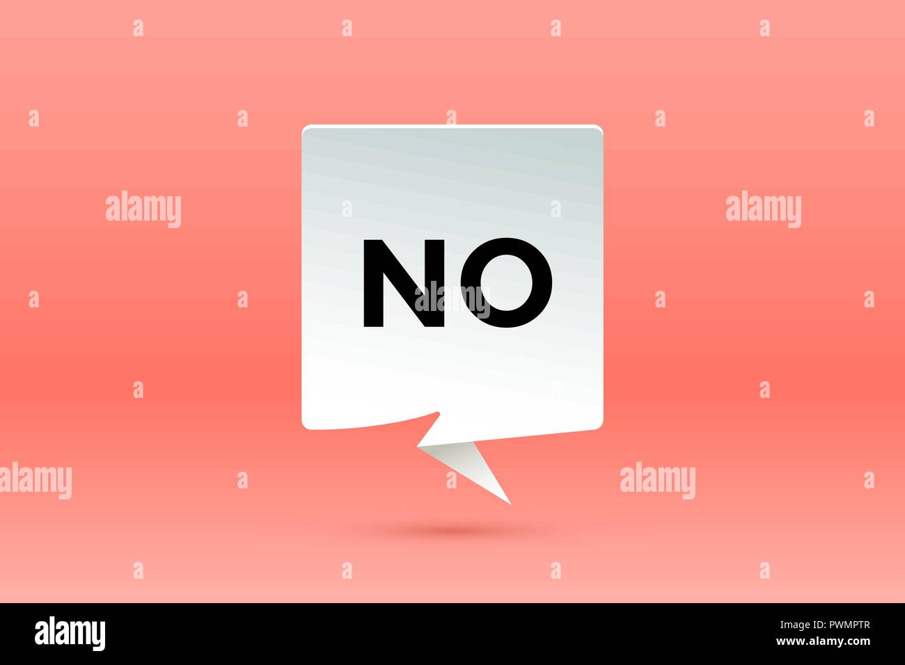 No. Paper bubble cloud talk and message No Stock Vector Image & Art - Alamy