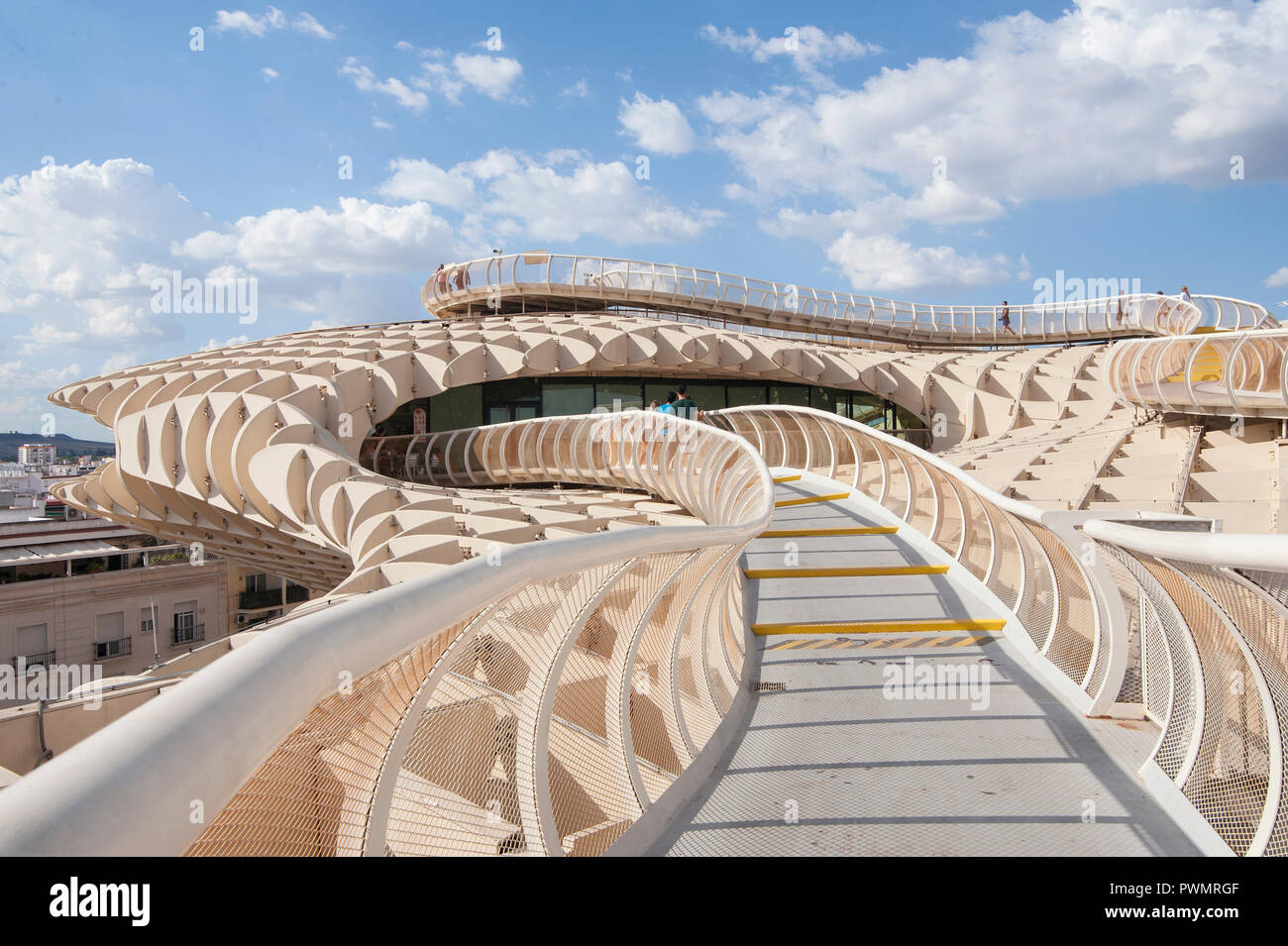 SPAIN, SEVILLE:Metropol Parasol is a wooden structure located at La ...