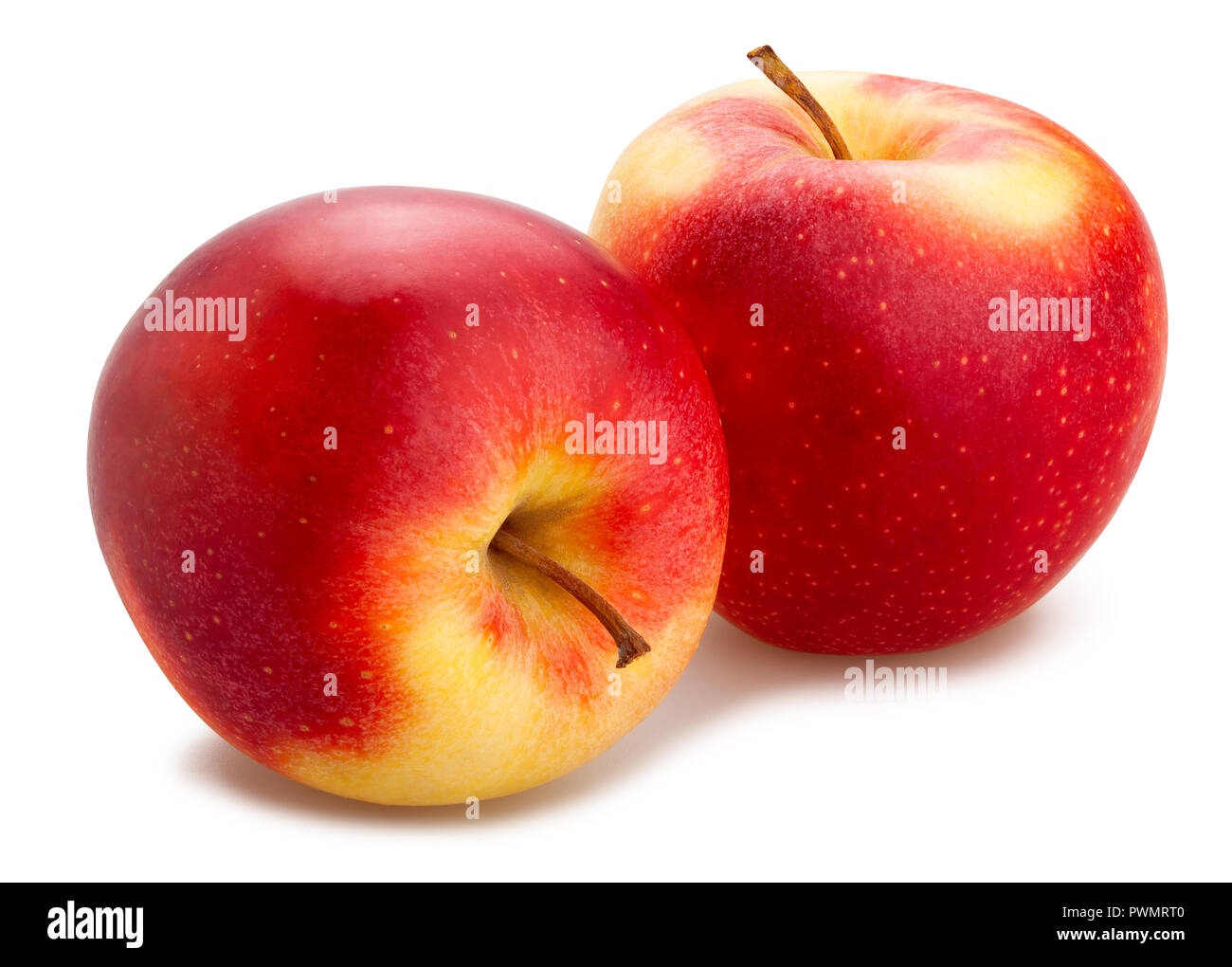 red apples path isolated Stock Photo - Alamy