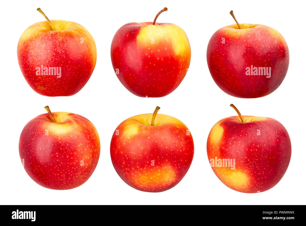 red apples path isolated Stock Photo - Alamy