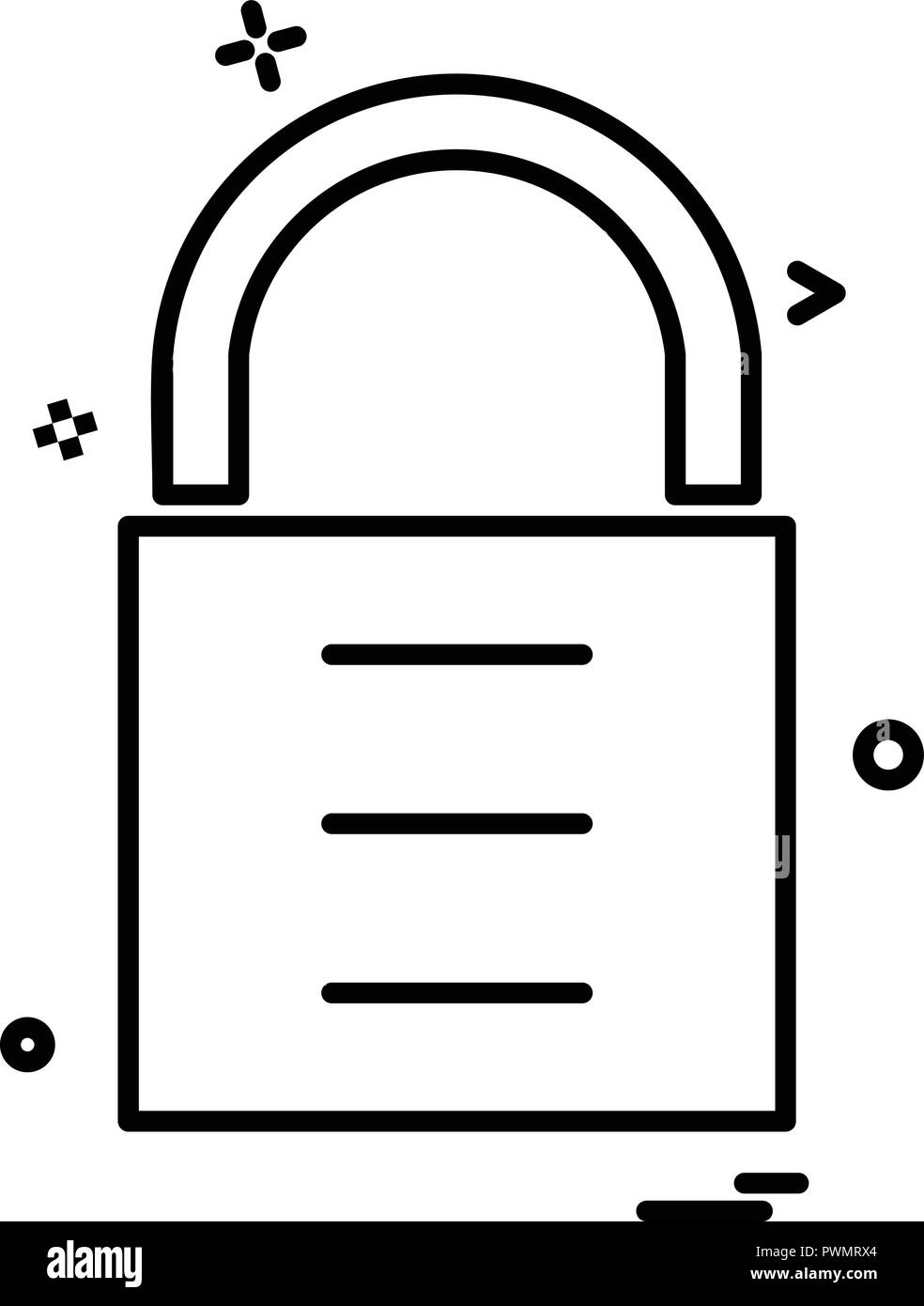 Lock icon design vector Stock Vector Image & Art - Alamy