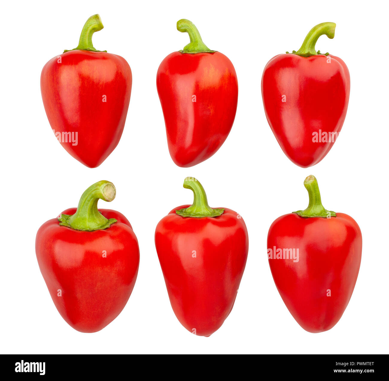 sweet red pepper path isolated Stock Photo - Alamy