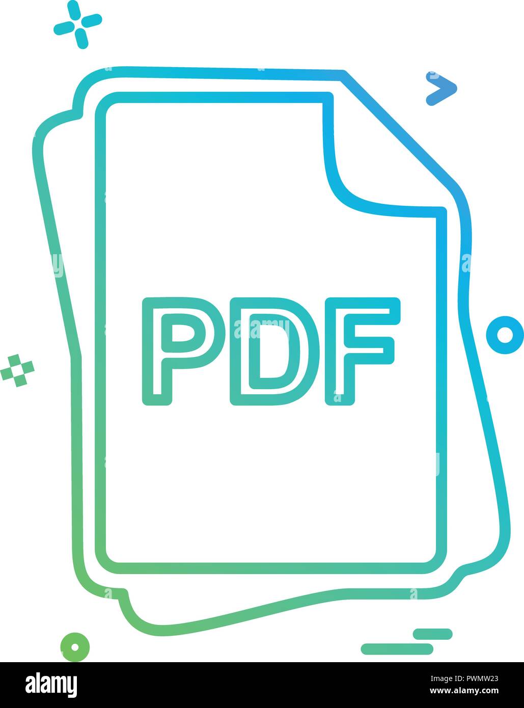 PDF file type icon design vector Stock Vector Image & Art - Alamy