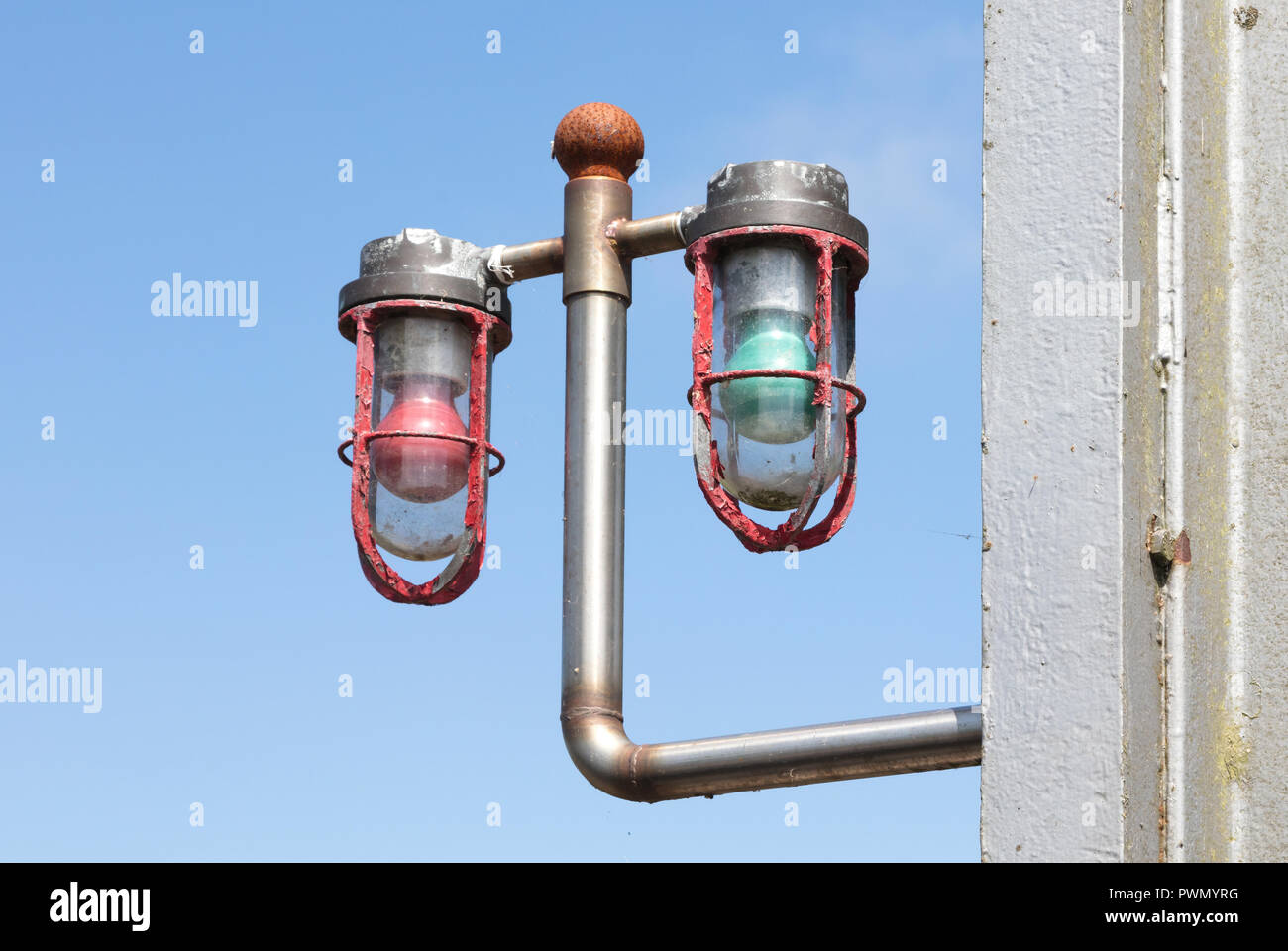 Vintage traffic light used for boats (the Netherlands Stock Photo - Alamy
