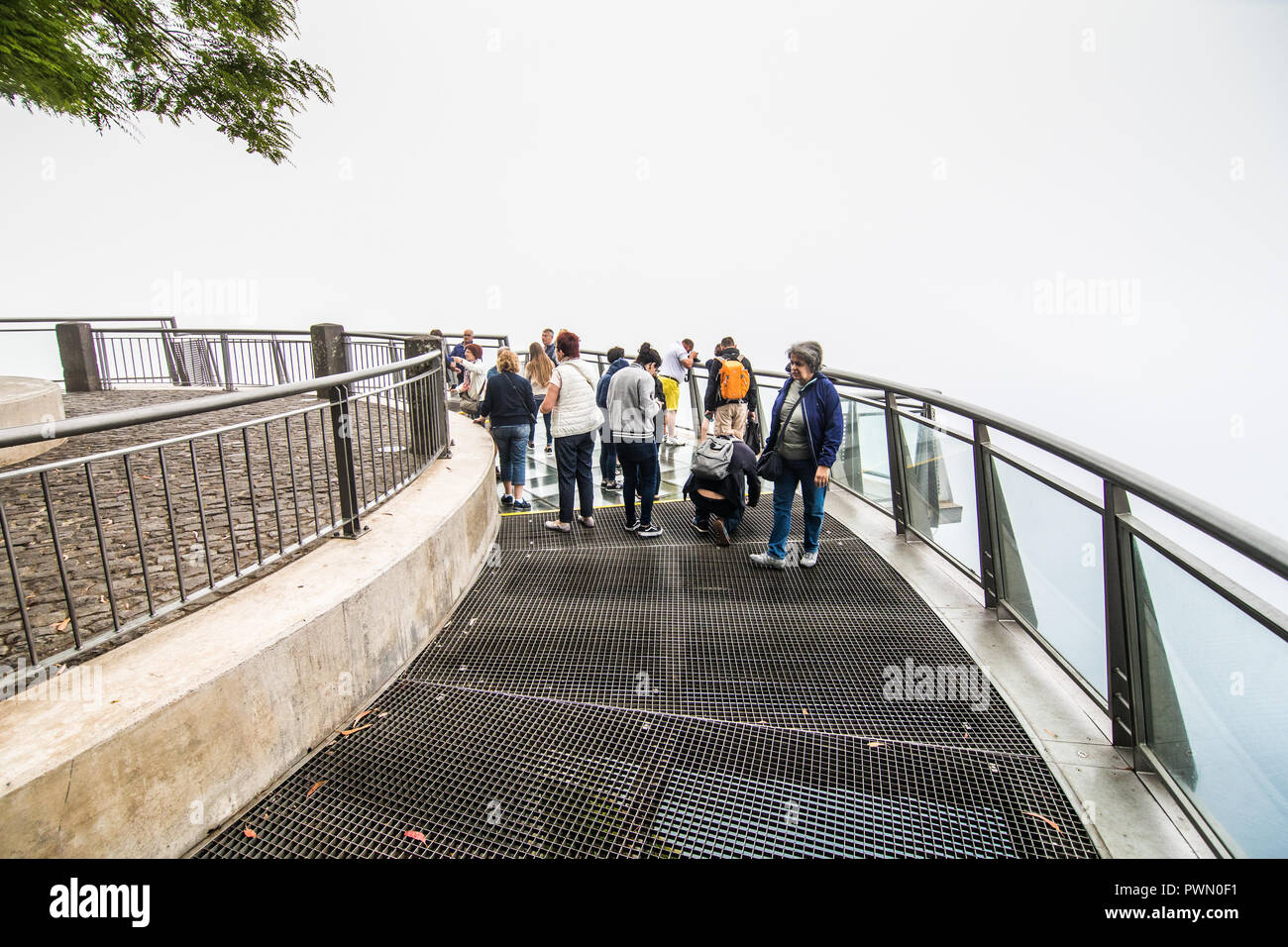 July, 2018 - Madeira, Portugal. The Cabo Girao Skywalk - the highest ...