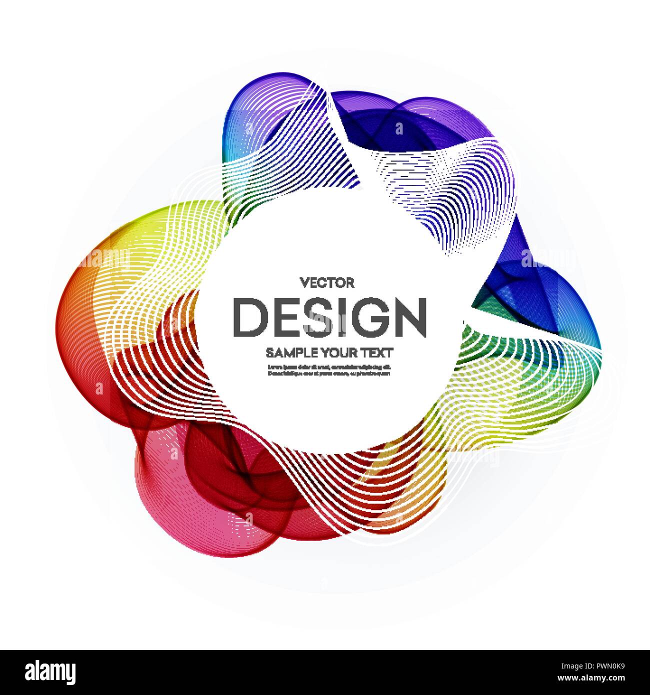 Abstract colorful vector background, color flow wave for design ...