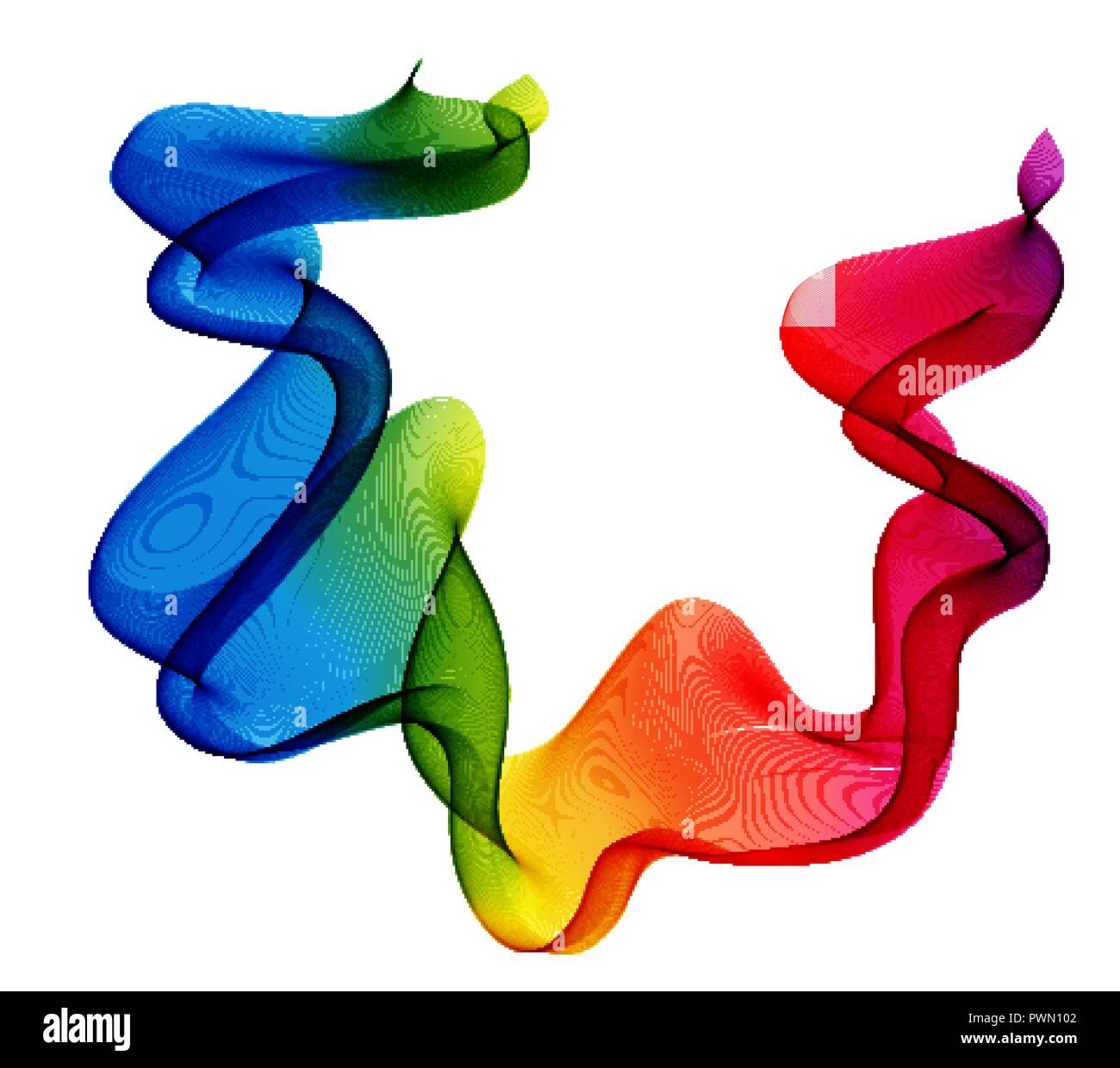 Abstract colorful vector background, color flow wave for design ...