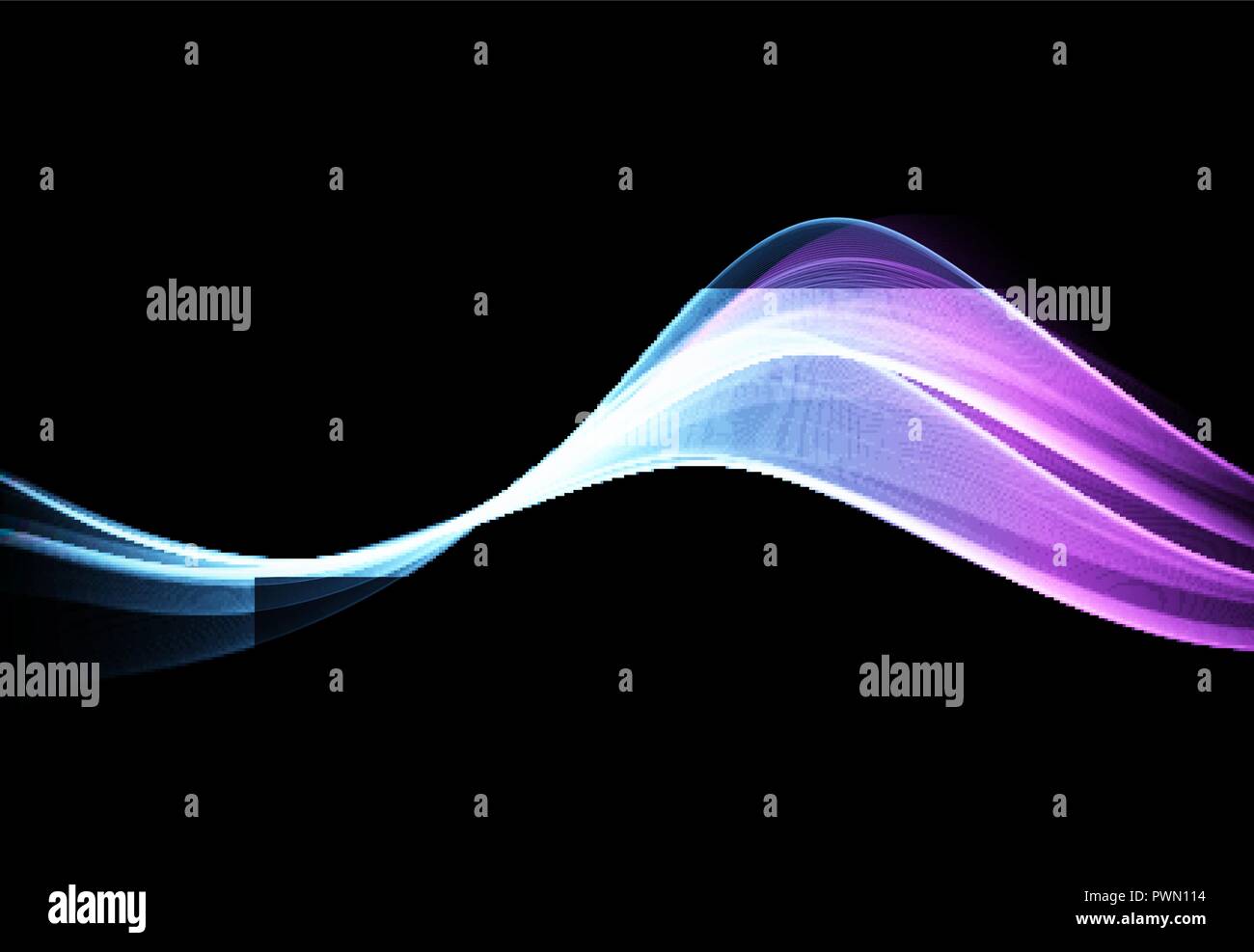 Vector Abstract shiny color blue wave design element Stock Vector Image ...