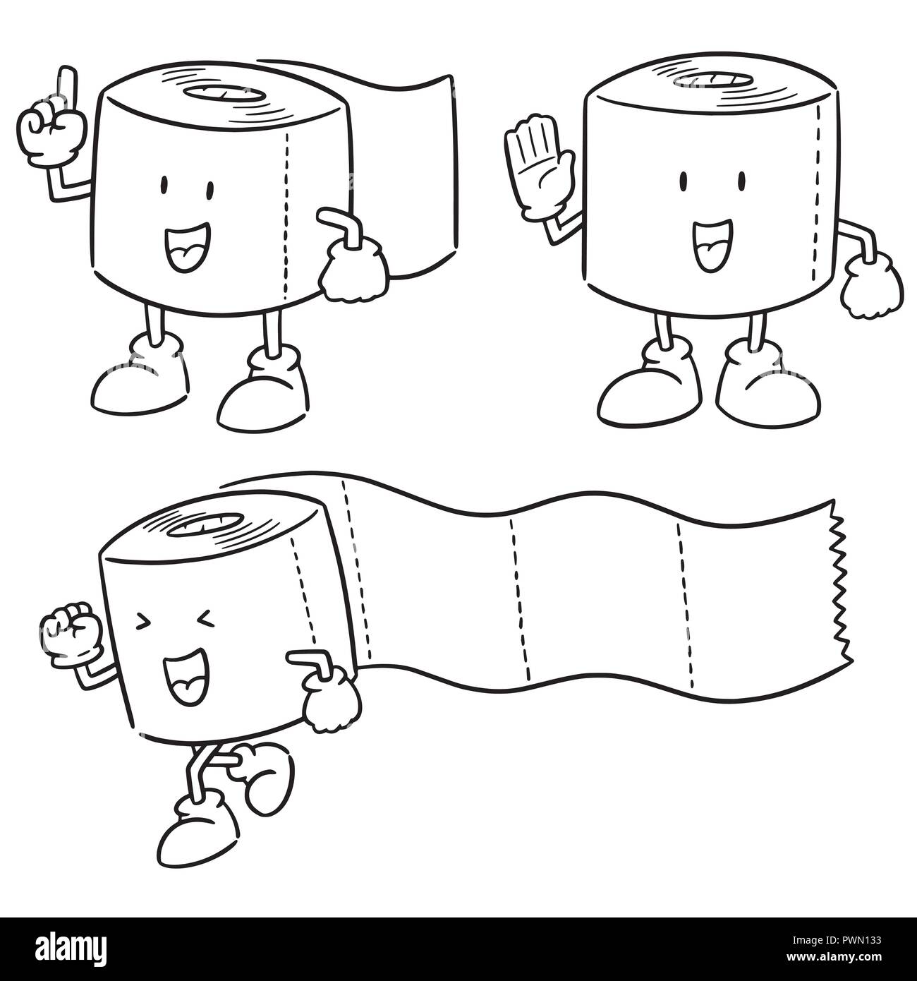 vector set of tissue paper cartoon Stock Vector Image & Art - Alamy