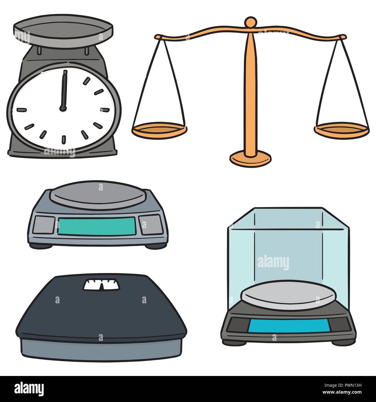 vector set of weighing machine Stock Vector Image & Art - Alamy
