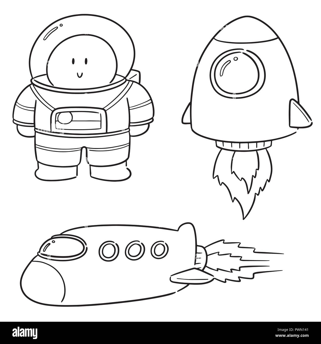 Astronaut flying on rocket Black and White Stock Photos & Images - Alamy