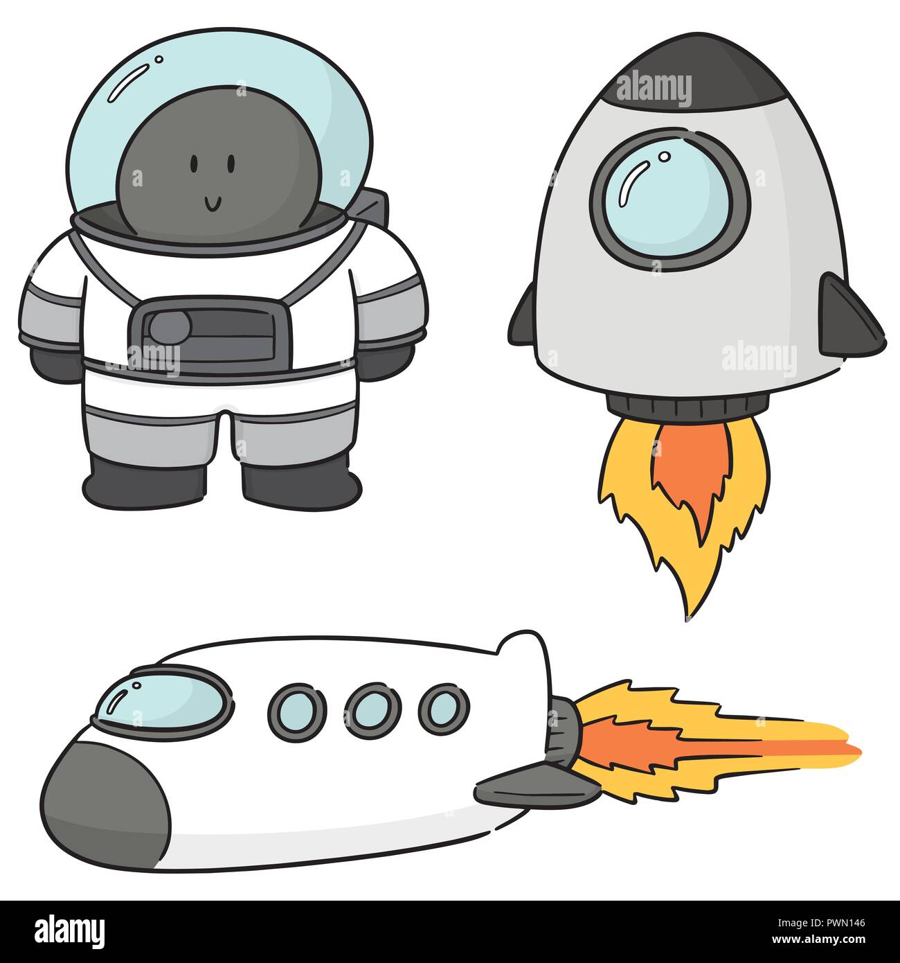 vector set of astronaut Stock Vector Image & Art - Alamy