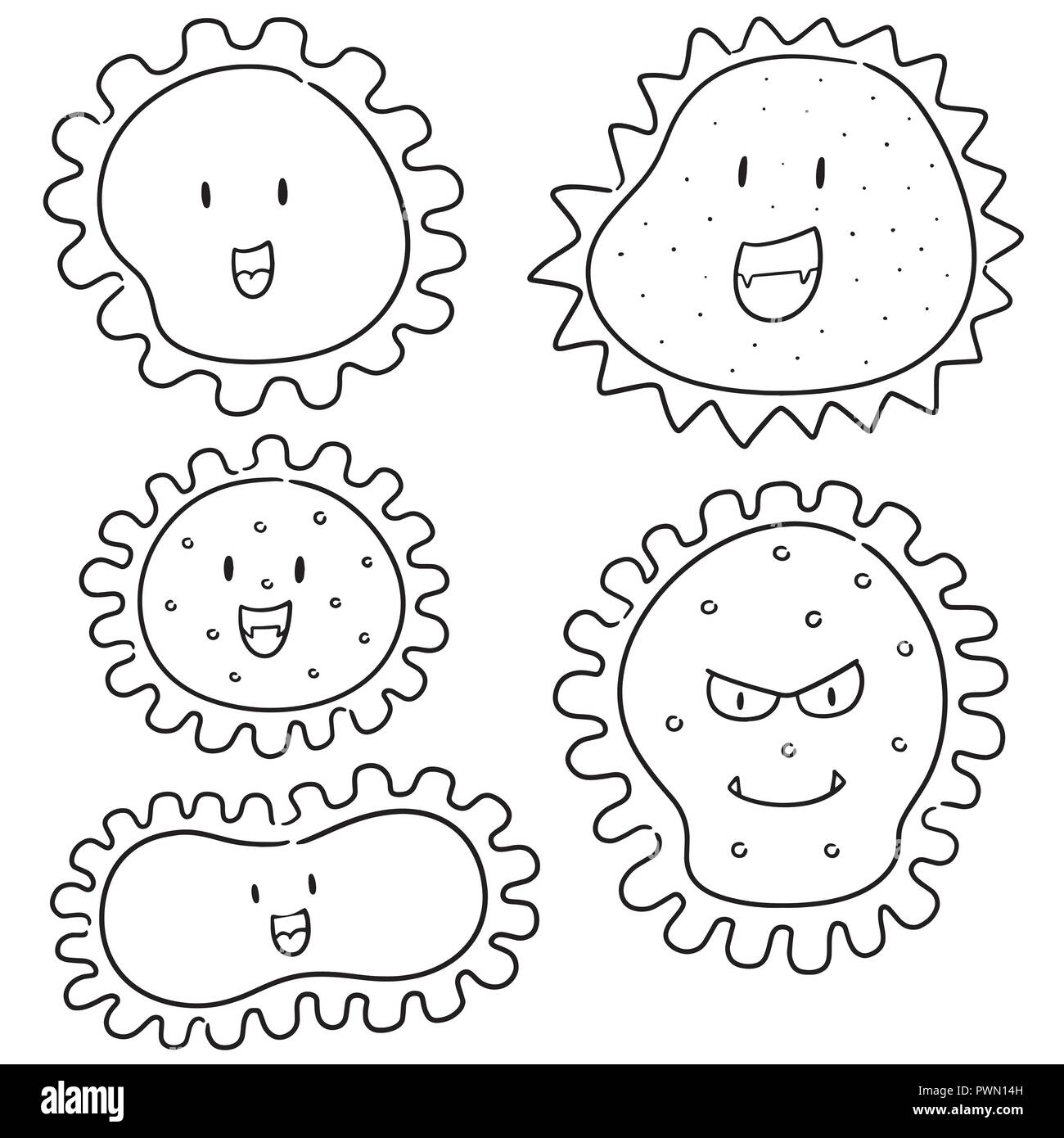 vector set of bacteria Stock Vector Image & Art - Alamy