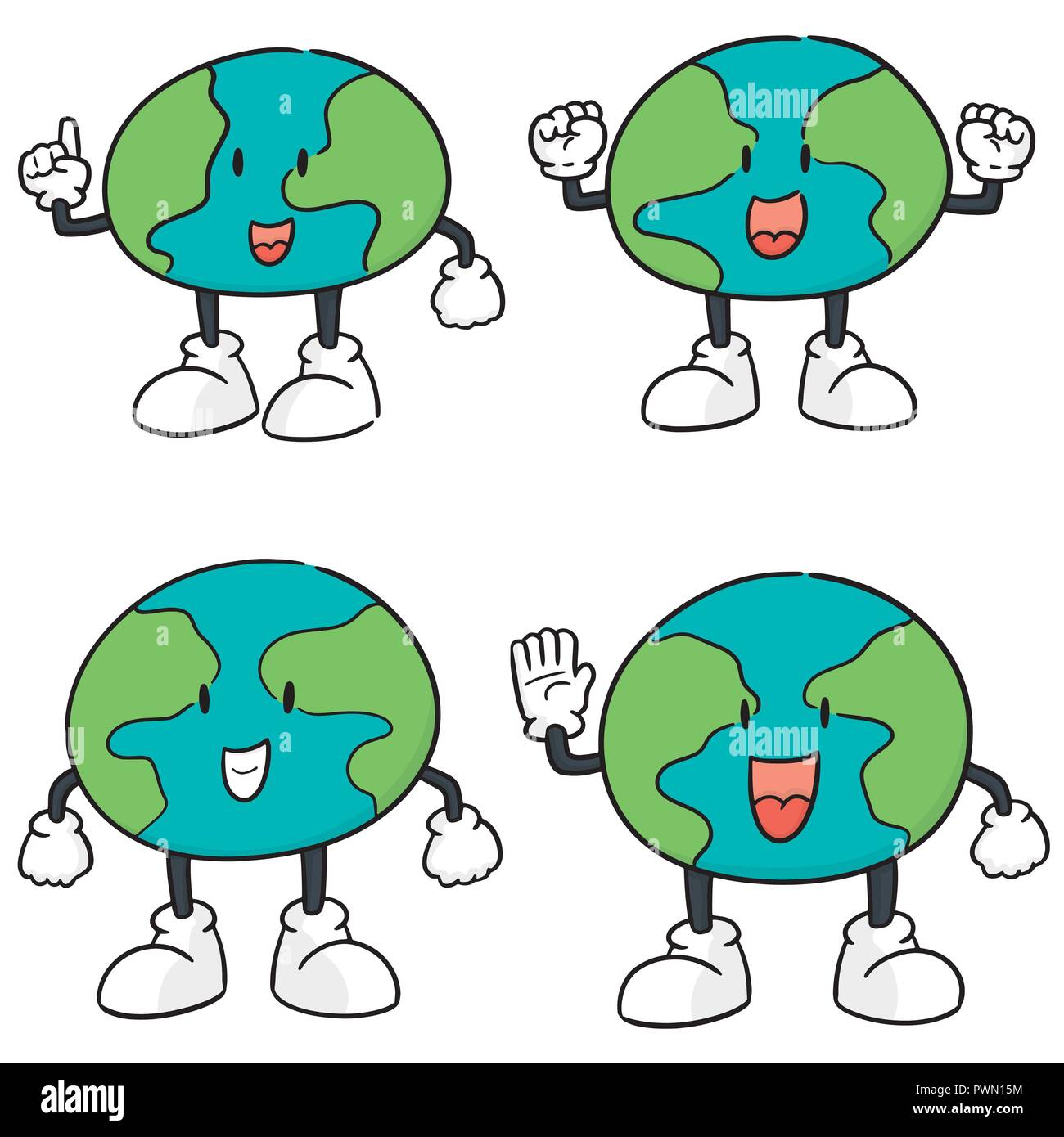 vector set of earth cartoon Stock Vector Image & Art - Alamy