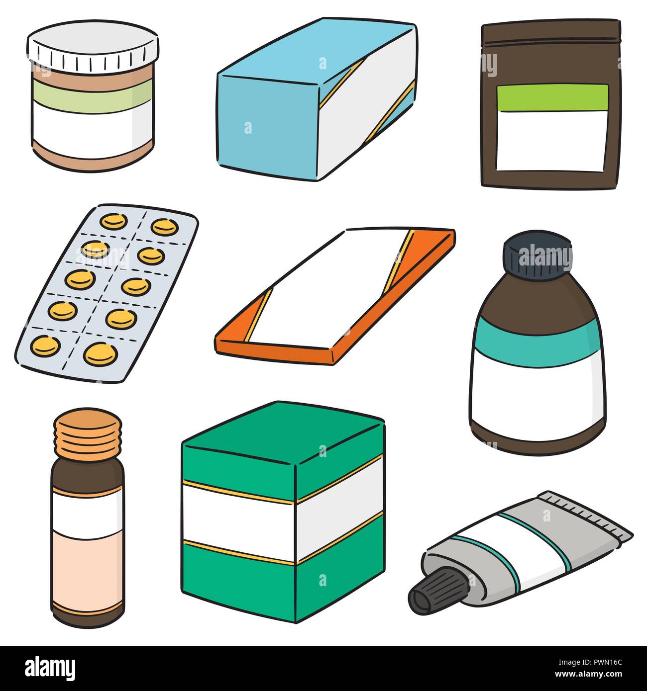 vector set of medicine Stock Vector Image & Art - Alamy