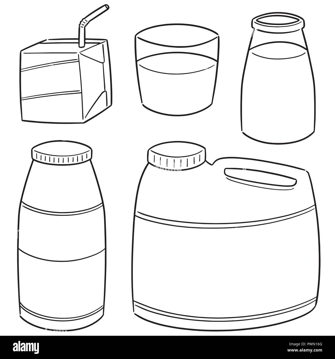 vector set of milk product Stock Vector Image & Art - Alamy