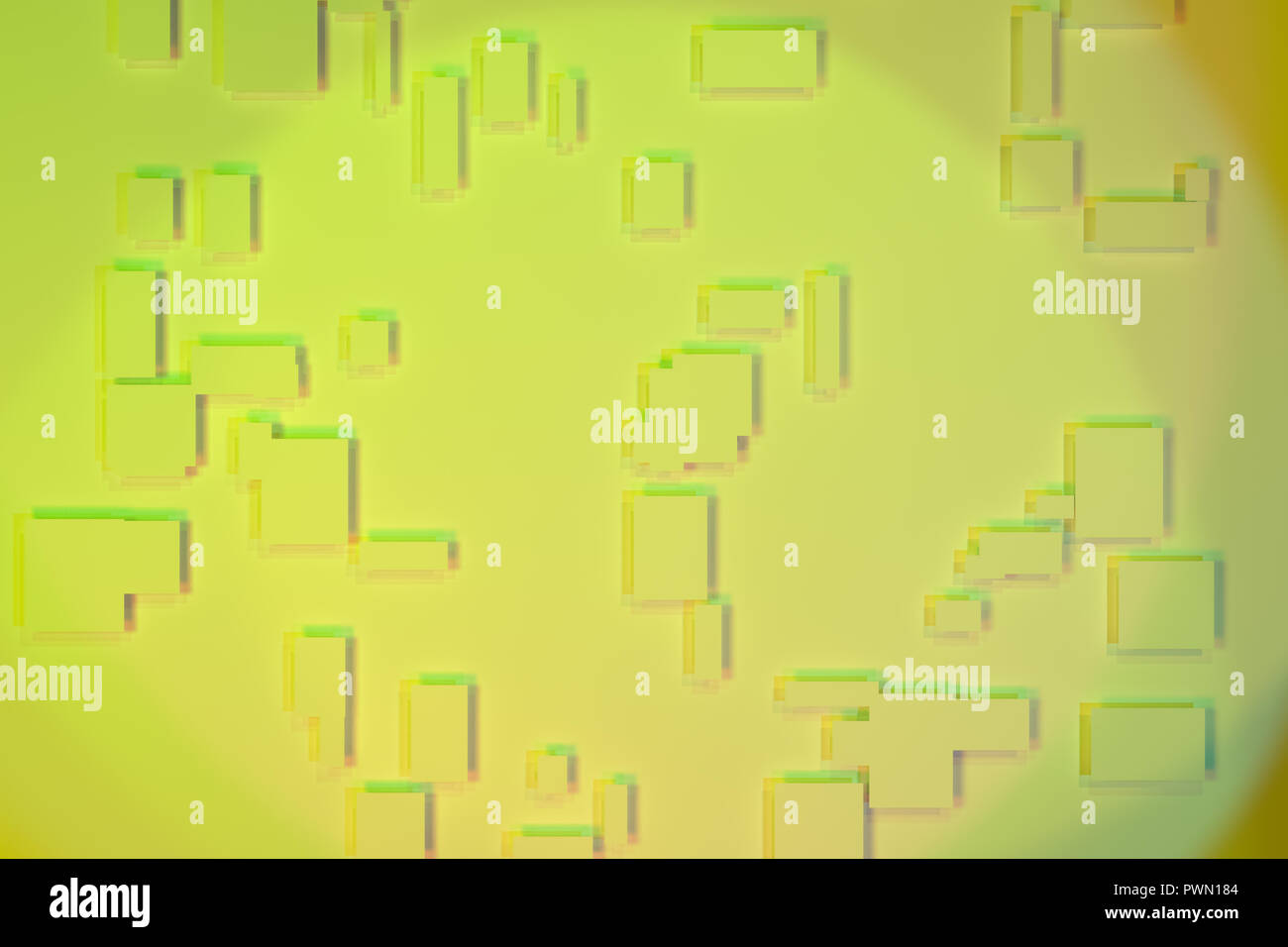 Colorful 3D rendering. Plain rectangle or square, illustrations of with ...