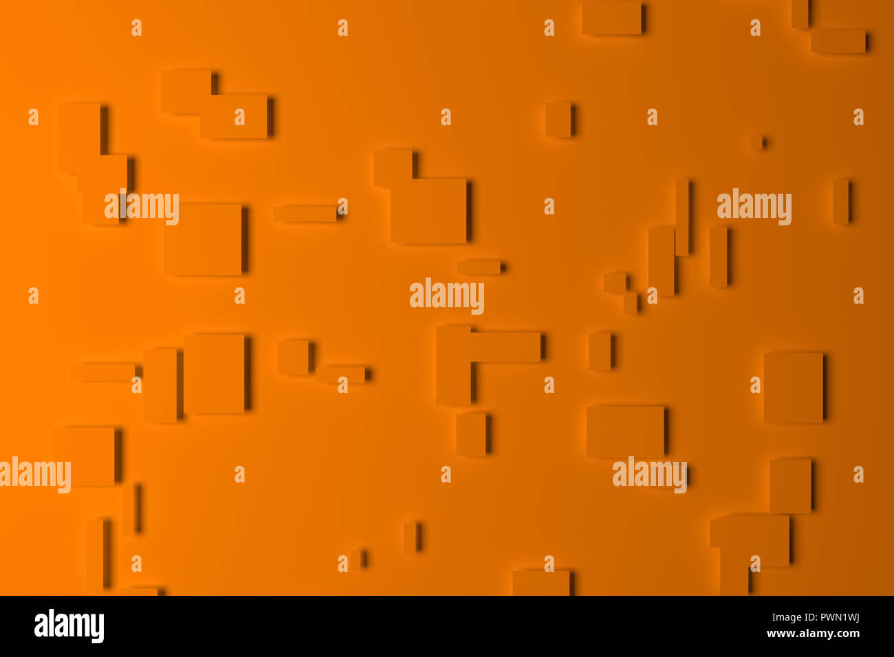 Colorful 3D rendering. With soft shadow, rectangle or square, plain ...