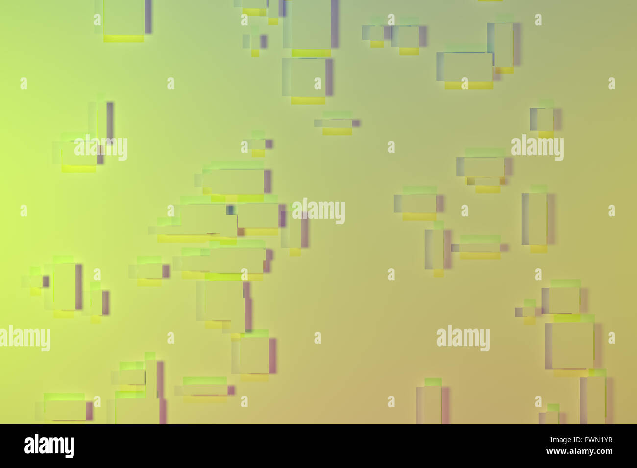 Colorful 3D rendering. Plain rectangle or square, illustrations of with ...