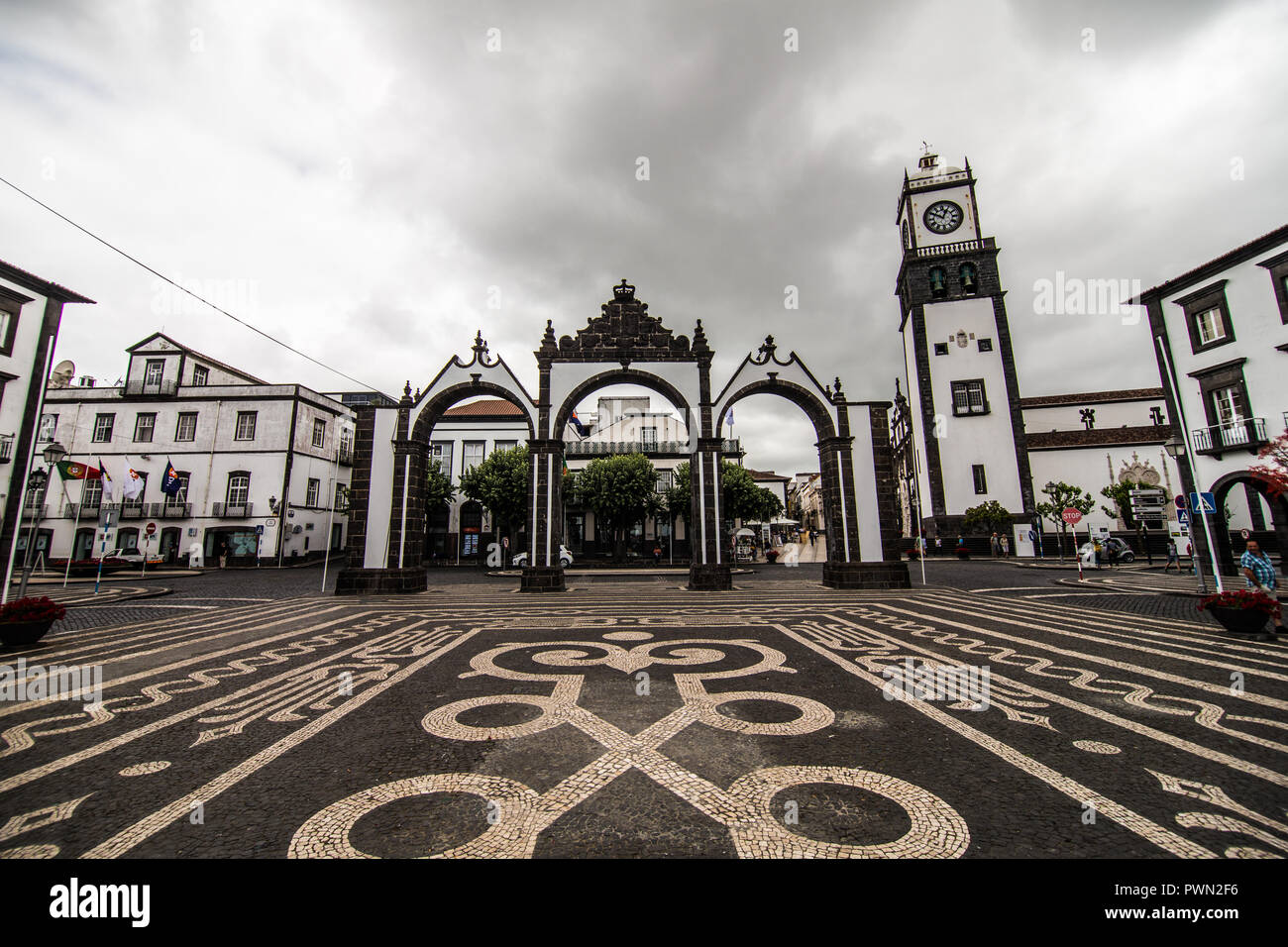 Azores archipelago flag hi-res stock photography and images - Alamy