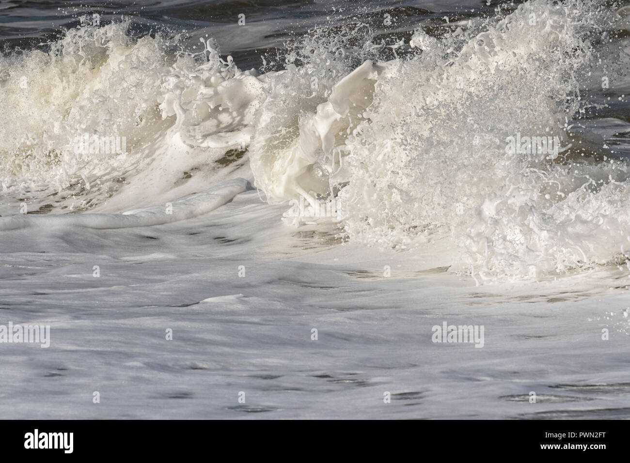 Sea Sculpture, breaking waves and water Stock Photo - Alamy