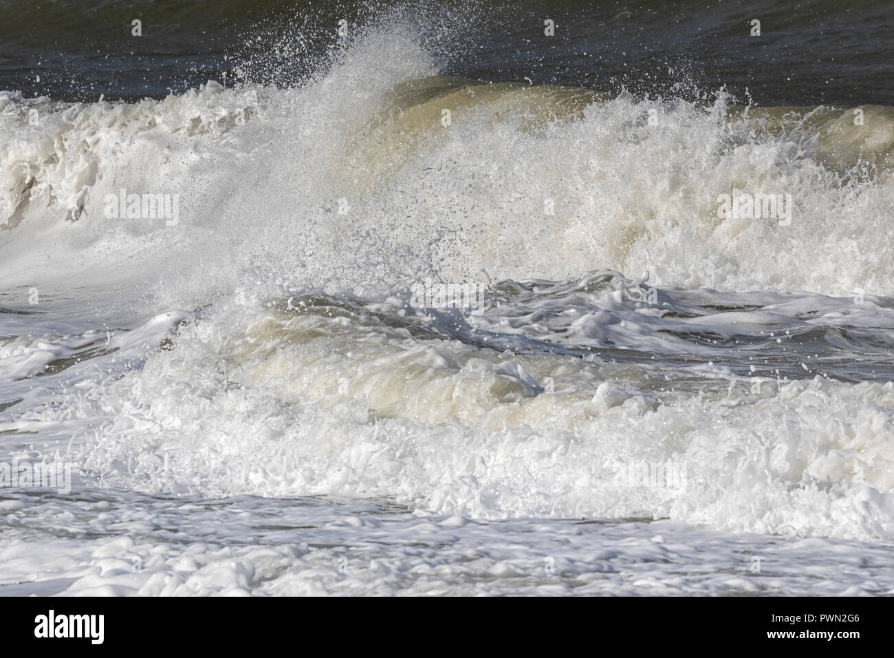 Sea Sculpture, breaking waves and water Stock Photo - Alamy