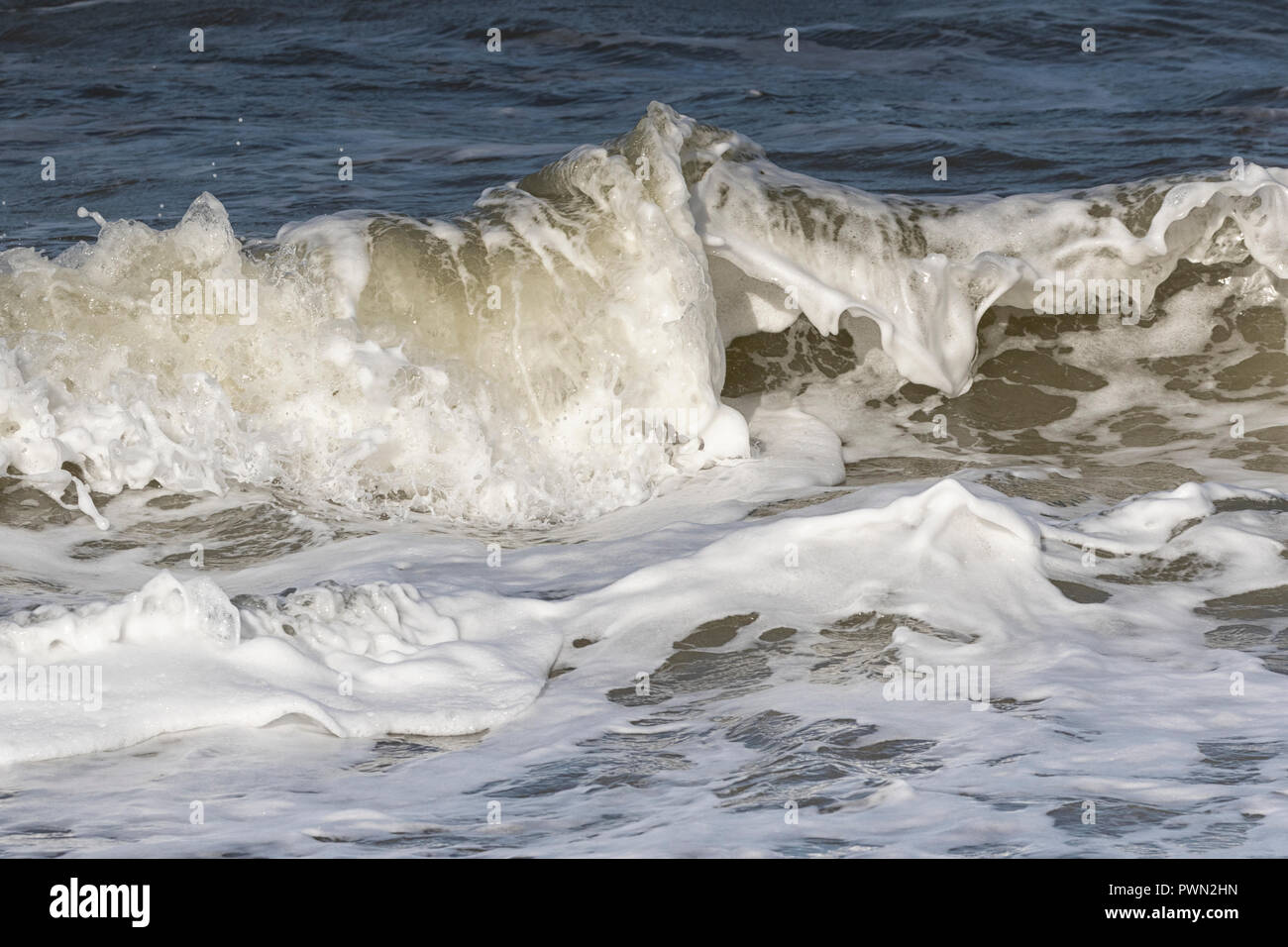 Sea Sculpture, breaking waves and water Stock Photo - Alamy
