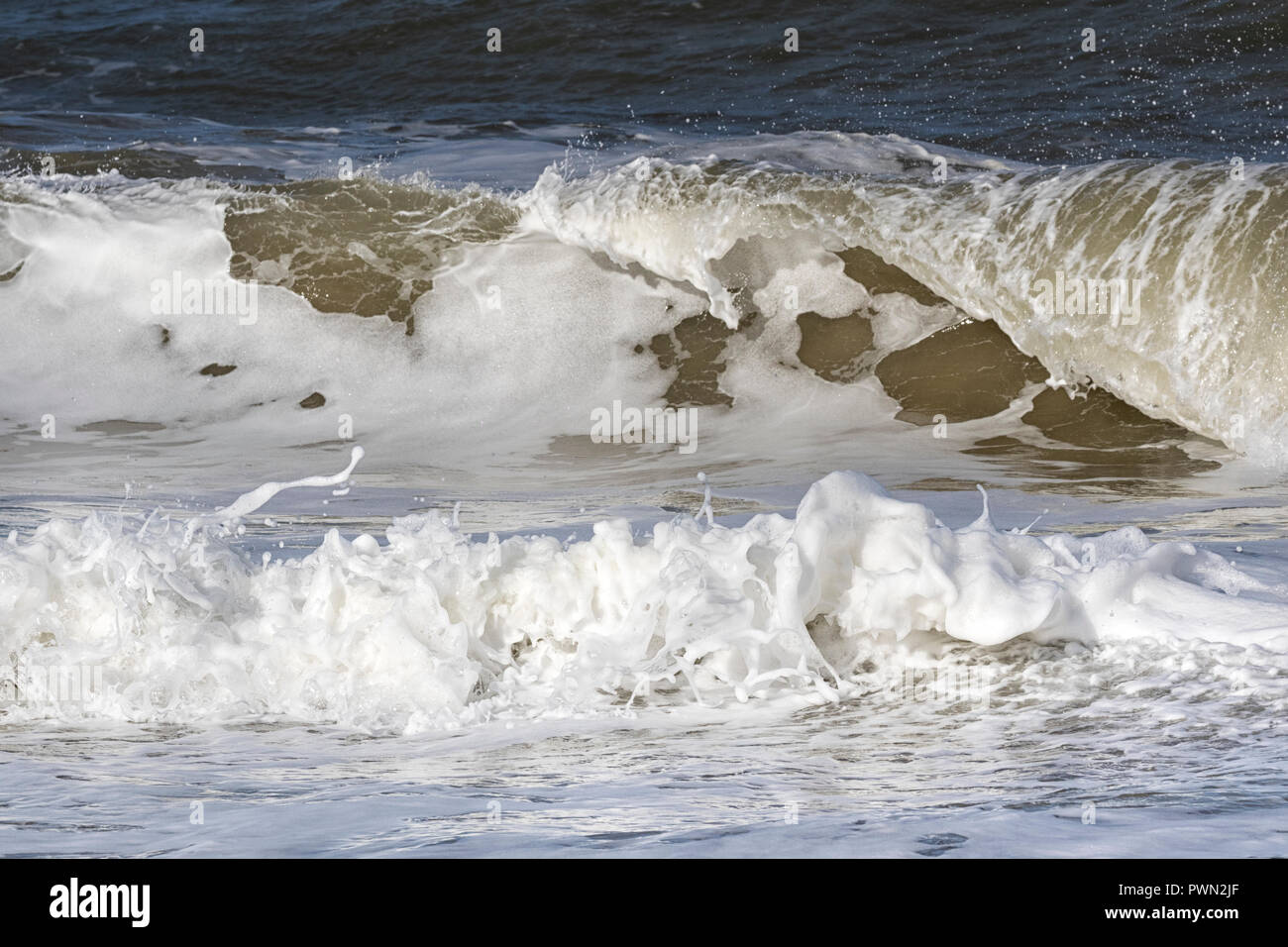 Sea Sculpture, breaking waves and water Stock Photo - Alamy