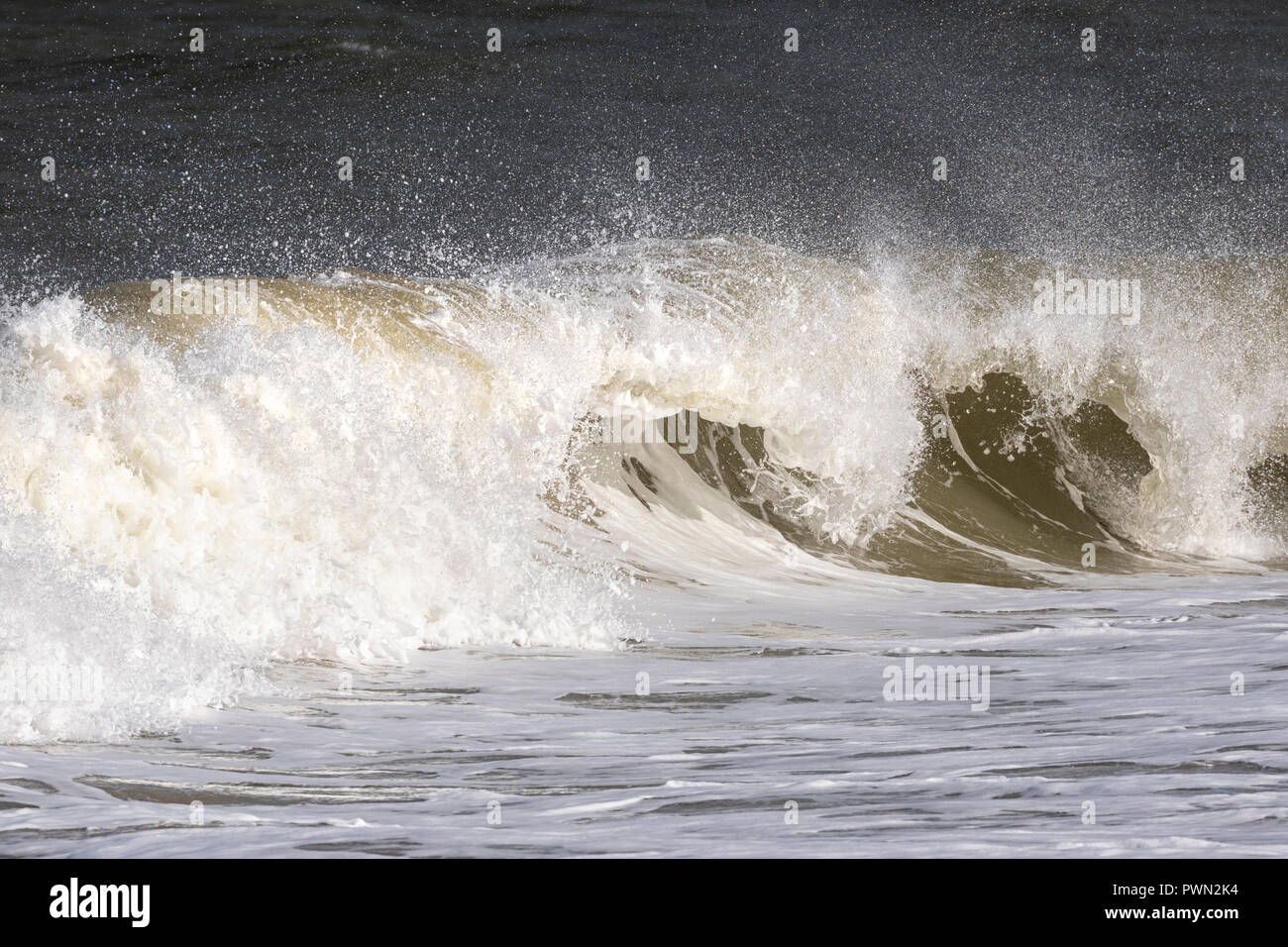 Sea Sculpture, breaking waves and water Stock Photo - Alamy