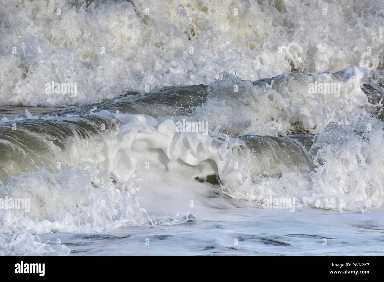 Sea Sculpture, breaking waves and water Stock Photo - Alamy