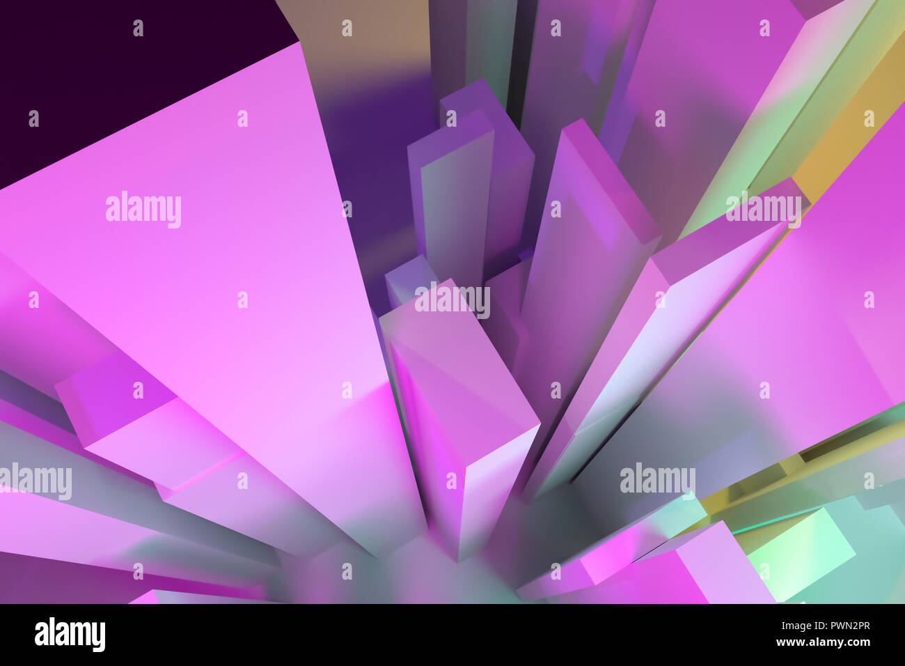 Block or shapre, pillar, colorful lighting. For web page, wallpaper ...