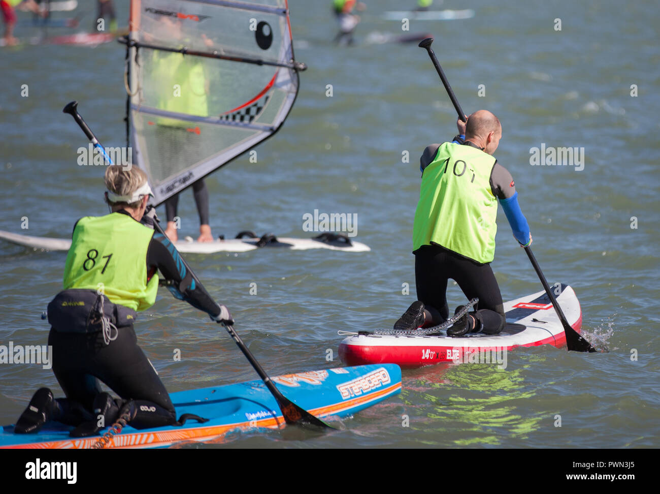 paddle board race Stock Photo - Alamy