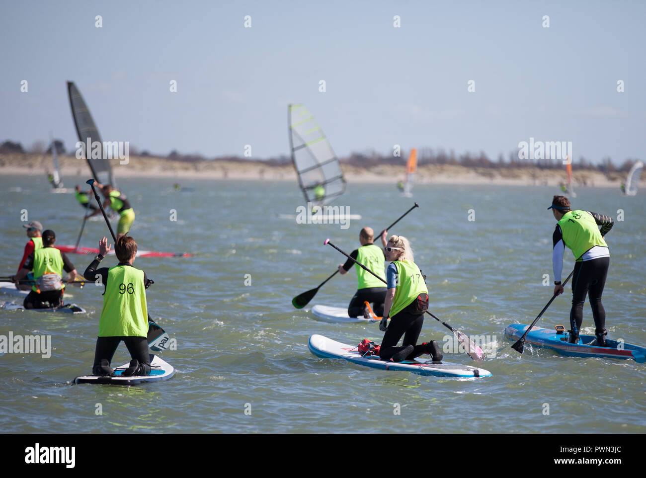 paddle board race Stock Photo - Alamy