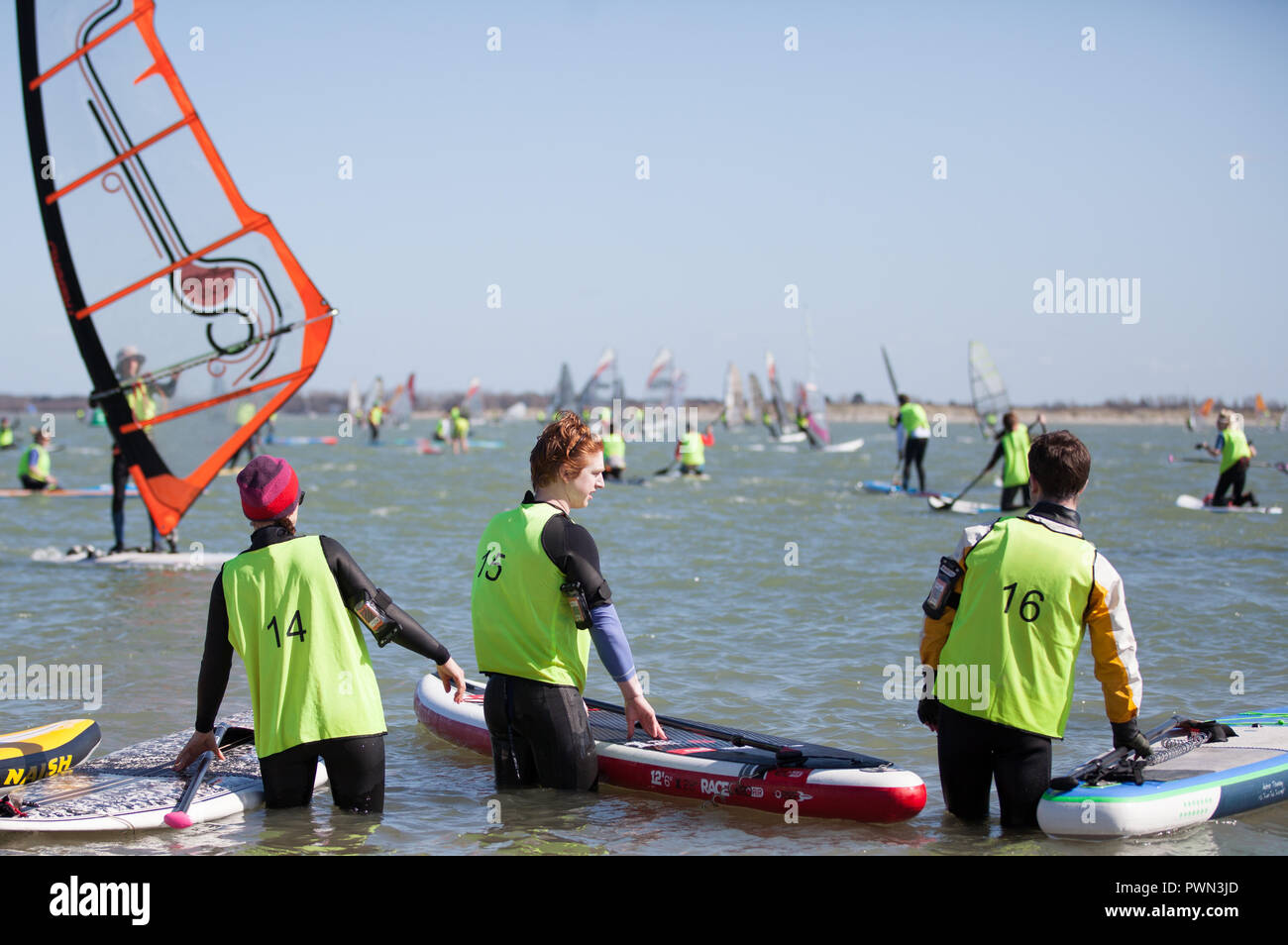 paddle board race Stock Photo - Alamy