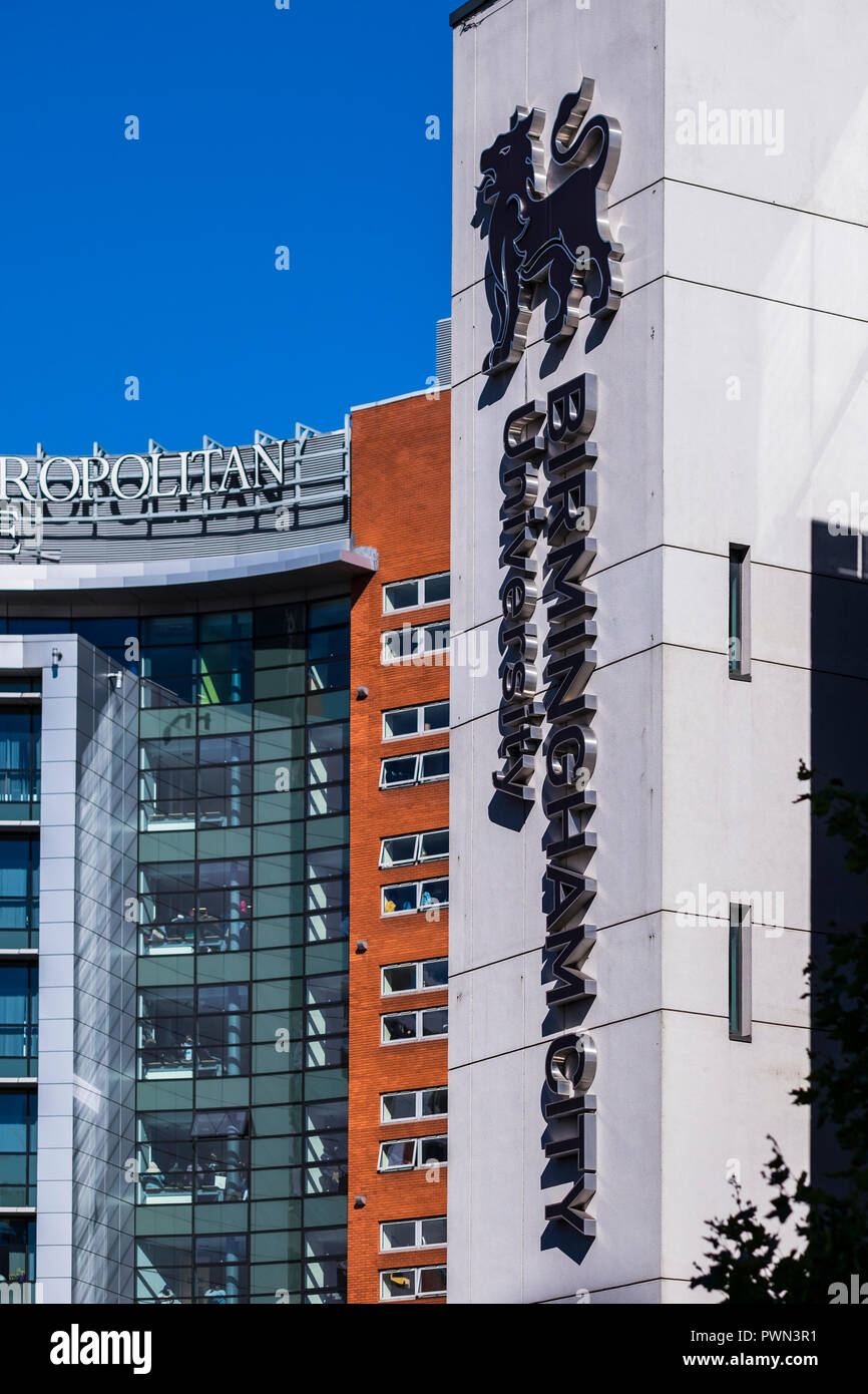 Birmingham City University sign, Birmingham, West Midlands, England, U ...