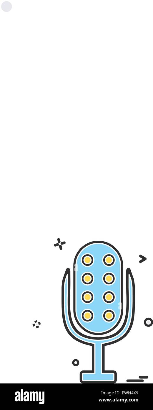 Mic icon design vector Stock Vector Image & Art - Alamy