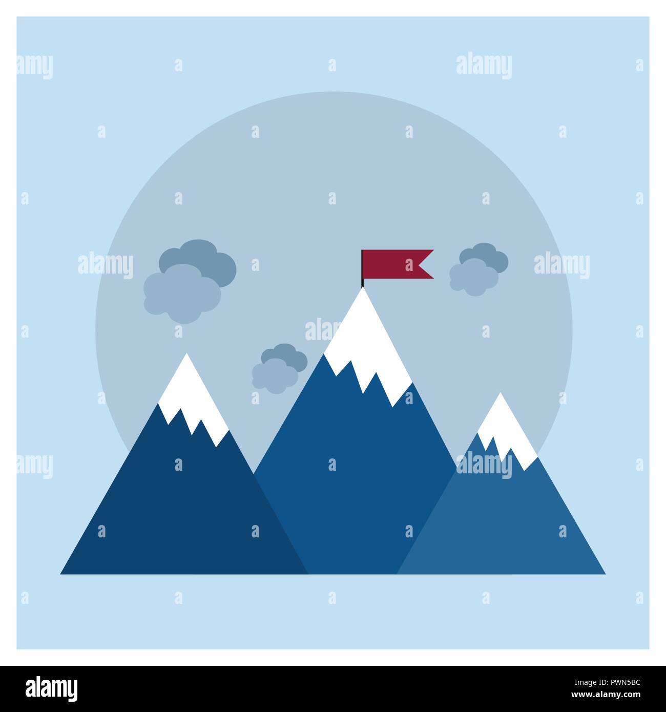 Mountains with clouds design vector Stock Vector Image & Art - Alamy