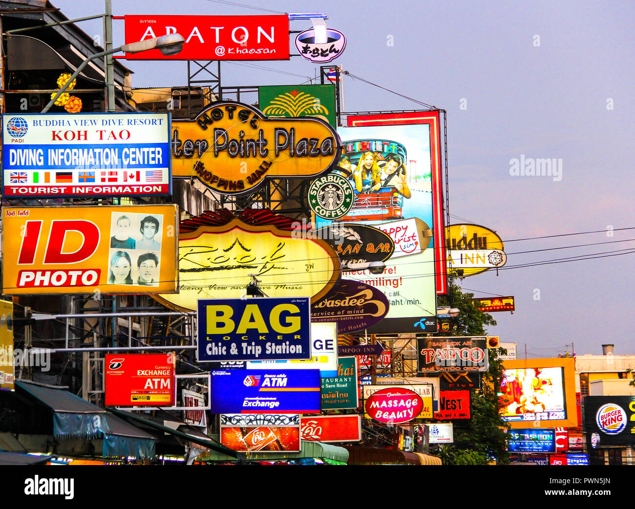 Bangkok thailand city street signs hi-res stock photography and images ...