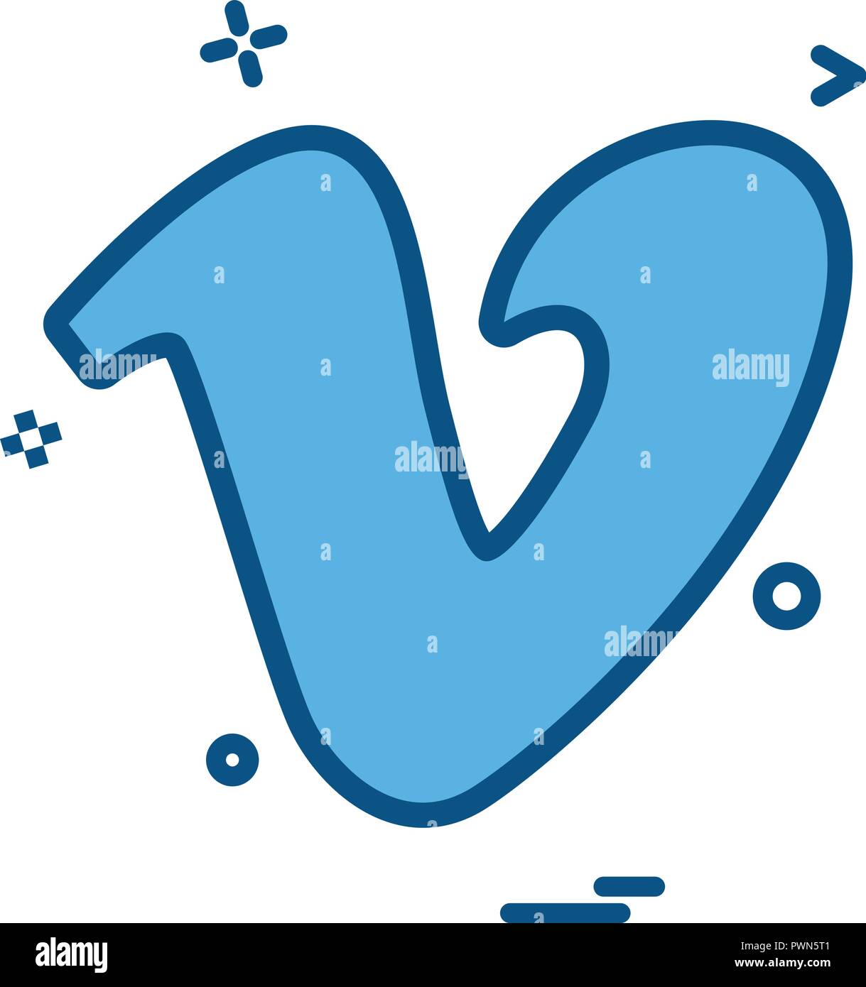 Vimeo icon design vector Stock Vector Image & Art - Alamy