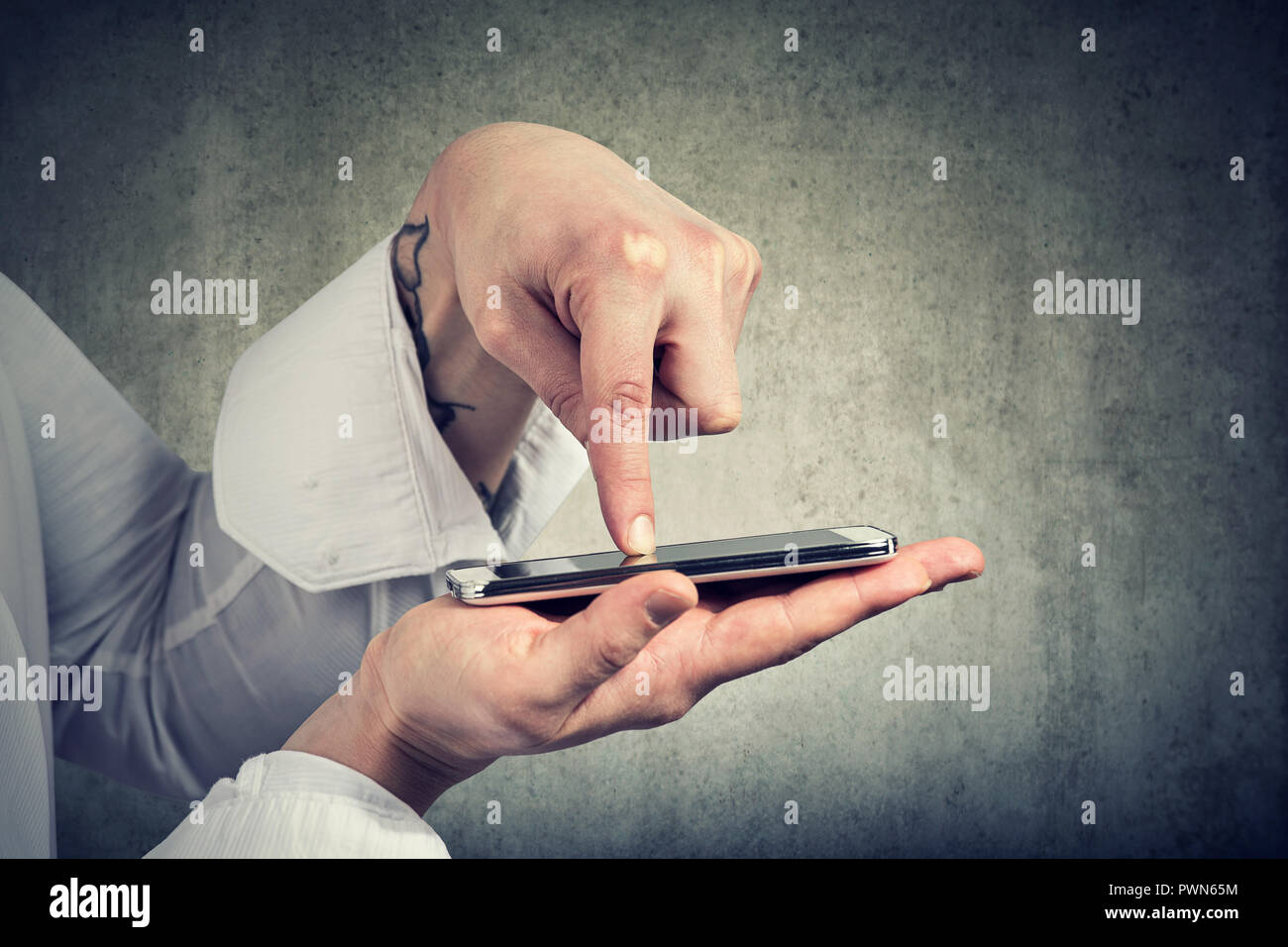 Tapping finger hi-res stock photography and images - Alamy
