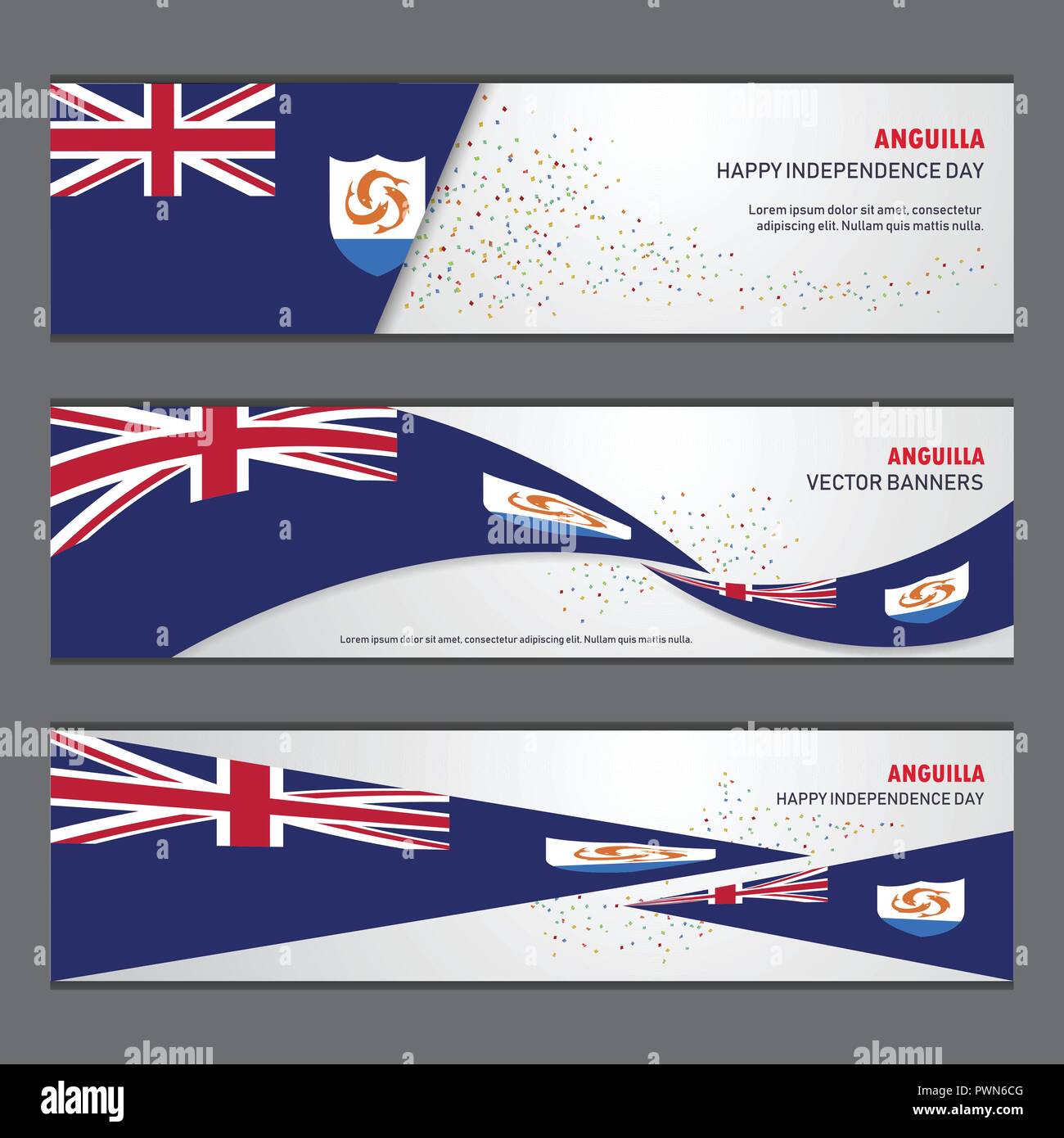 White background anguilla Stock Vector Images - Alamy