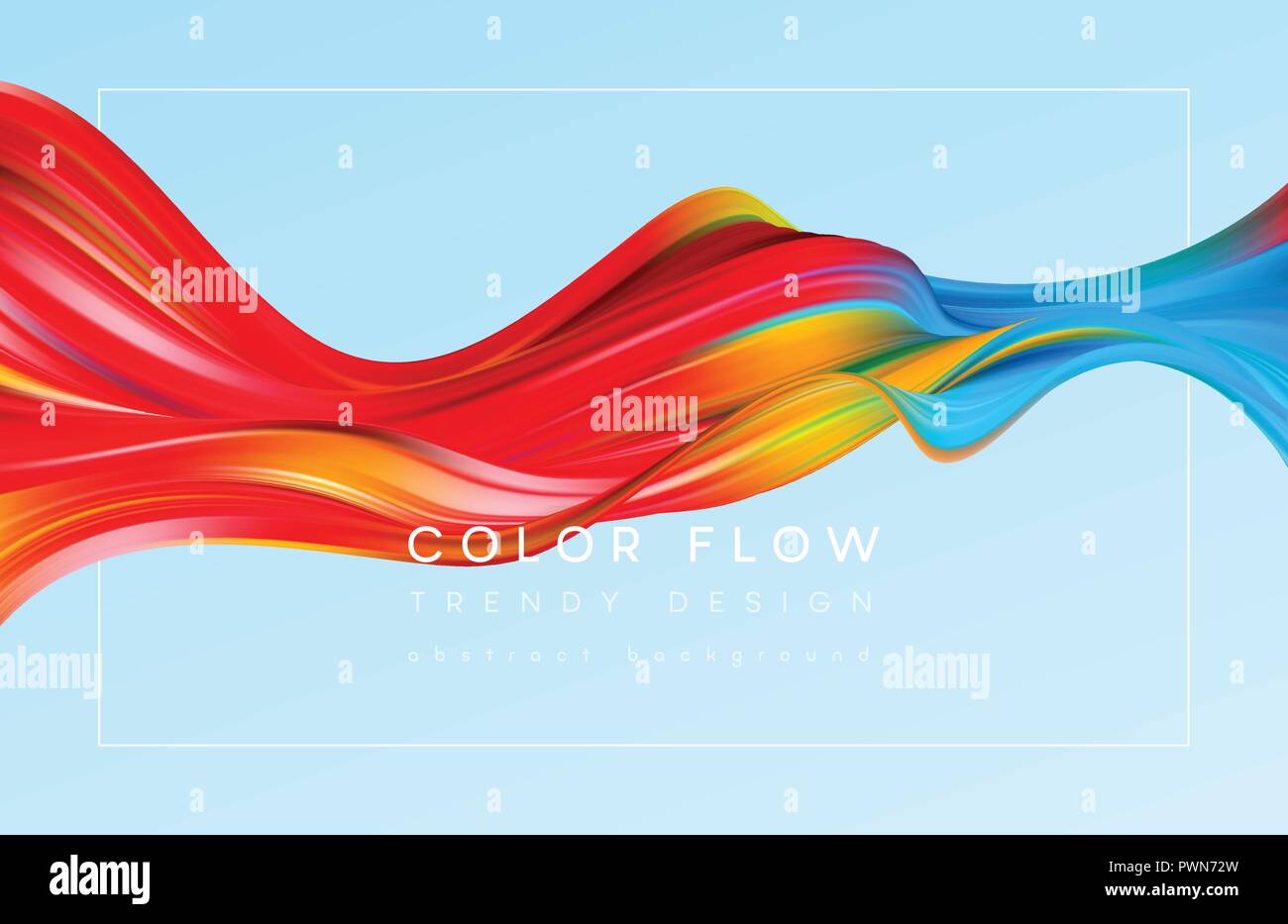Modern colorful flow poster. Wave Liquid shape in color background. Art ...