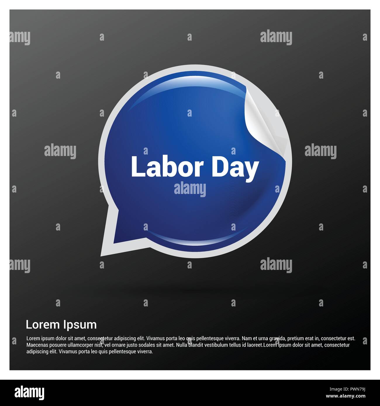 Labor day creative design with typography vector Stock Vector Image ...