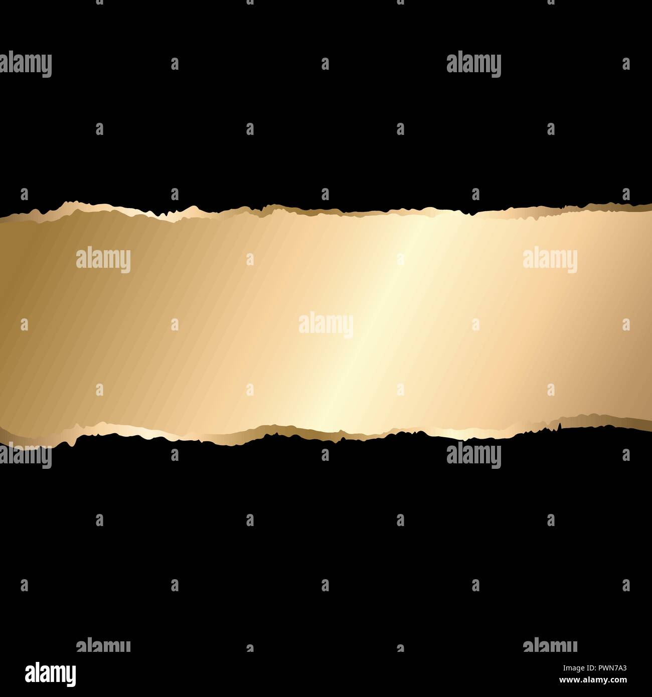 Gold and black torn paper. Template background Stock Vector Image & Art ...