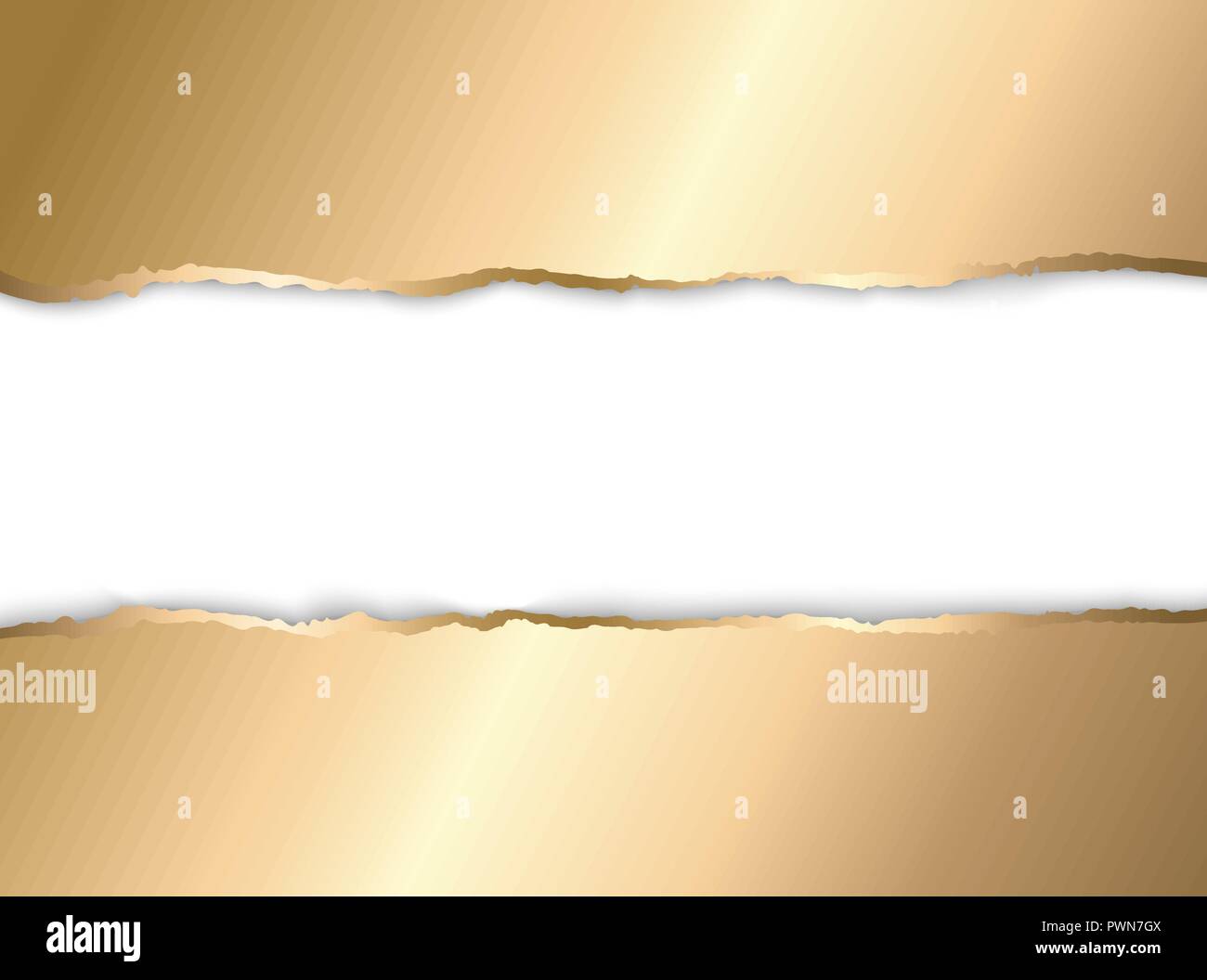 Gold and white torn paper. Template background Stock Vector Image & Art ...