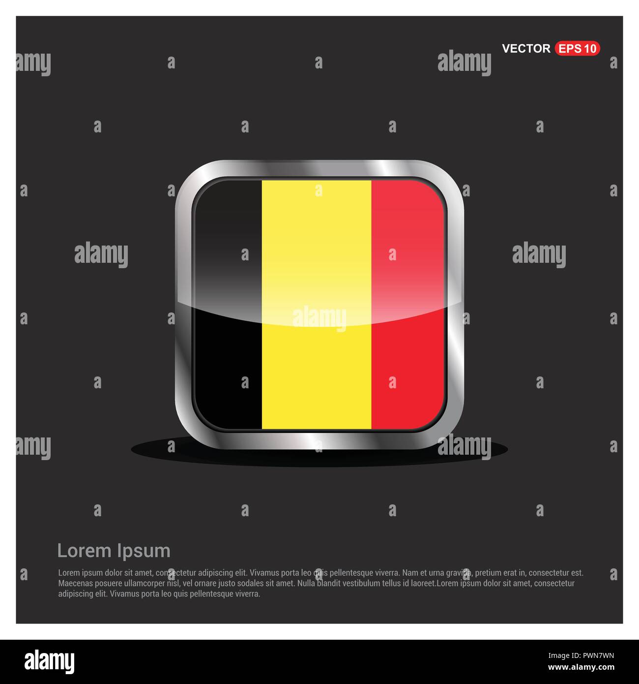 Belgium flag design vector Stock Vector Image & Art - Alamy