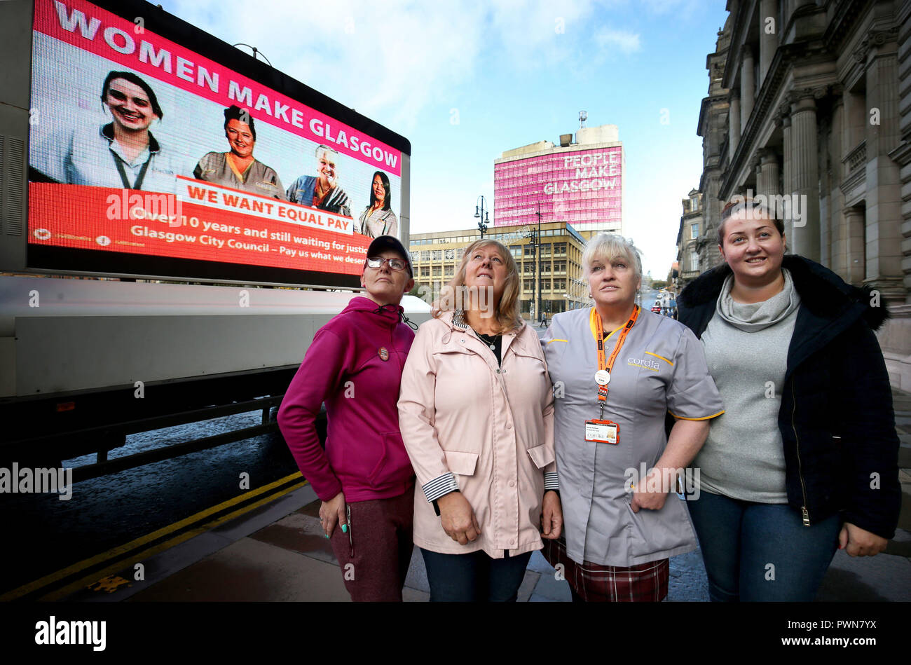(left to right) Gillian Docherty, Eileen Dougall, Shona Thomson and Lee ...