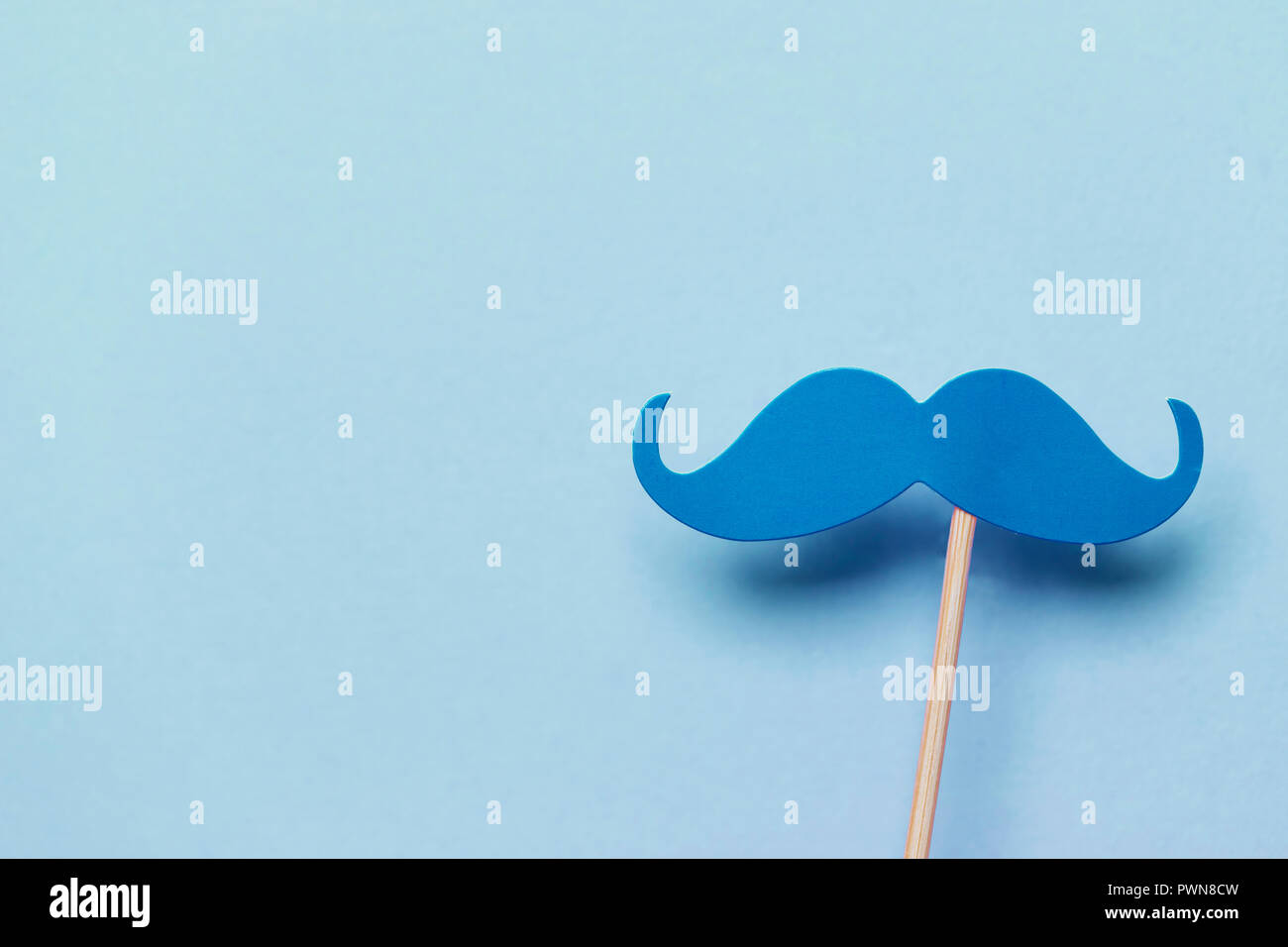 Blue moustache on a Blue background. Prostate cancer awareness month ...